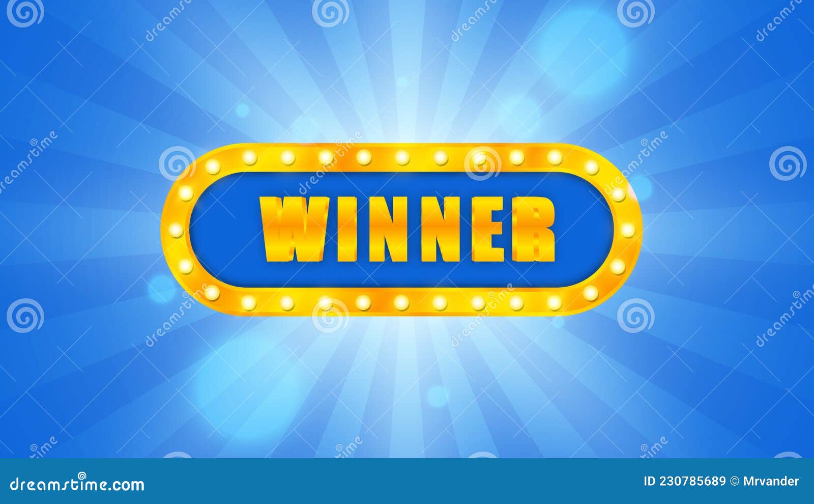 Winner Banner. Win Congratulations Vintage Frame Stock Vector ...