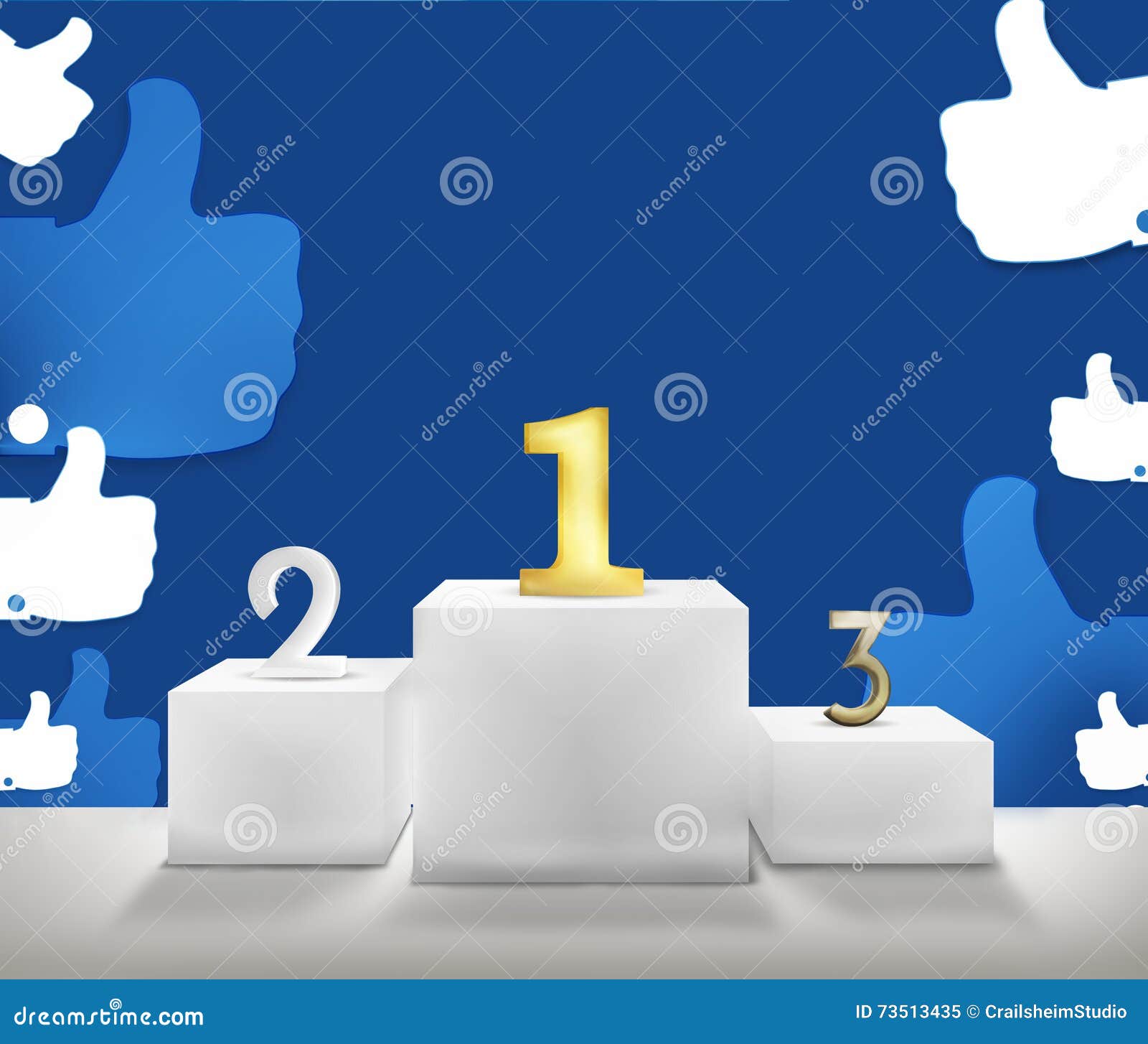 Winner of the Best is Best Podium 3d Render Stock Illustration ...