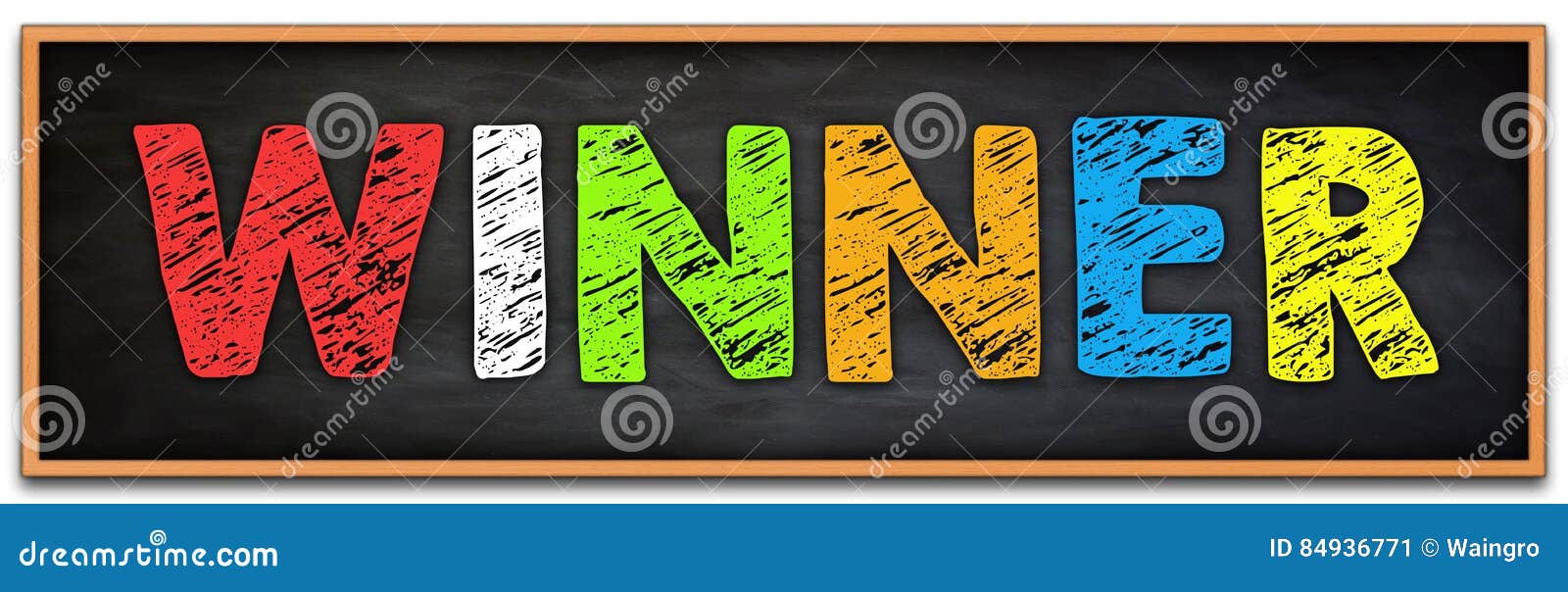 Winner - Chalkboard Concept Stock Image - Image of championship, prize ...