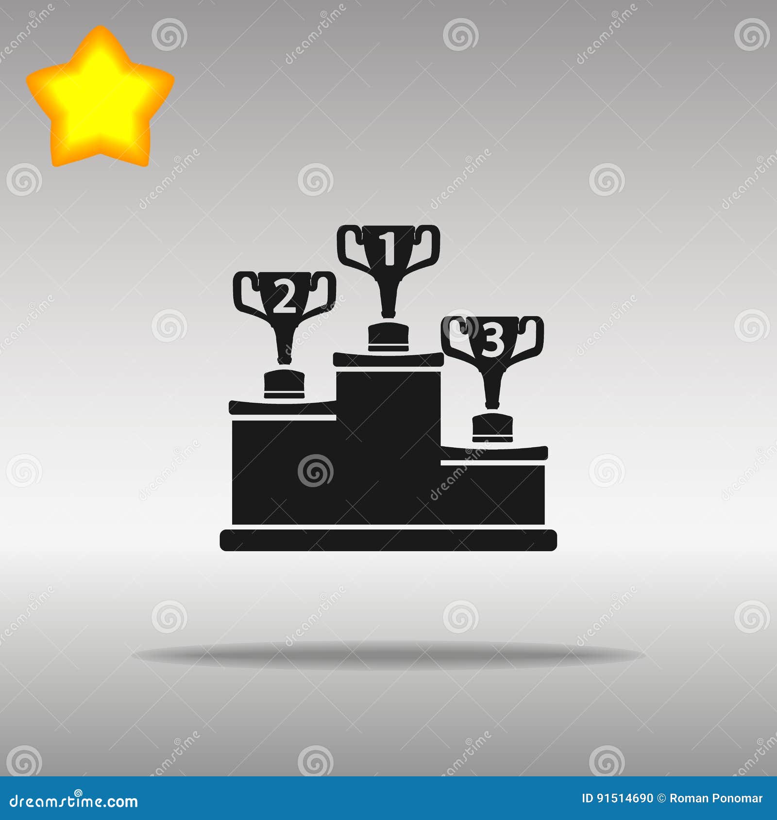 Winner Black Icon Button Logo Symbol Concept High Quality Stock Vector ...