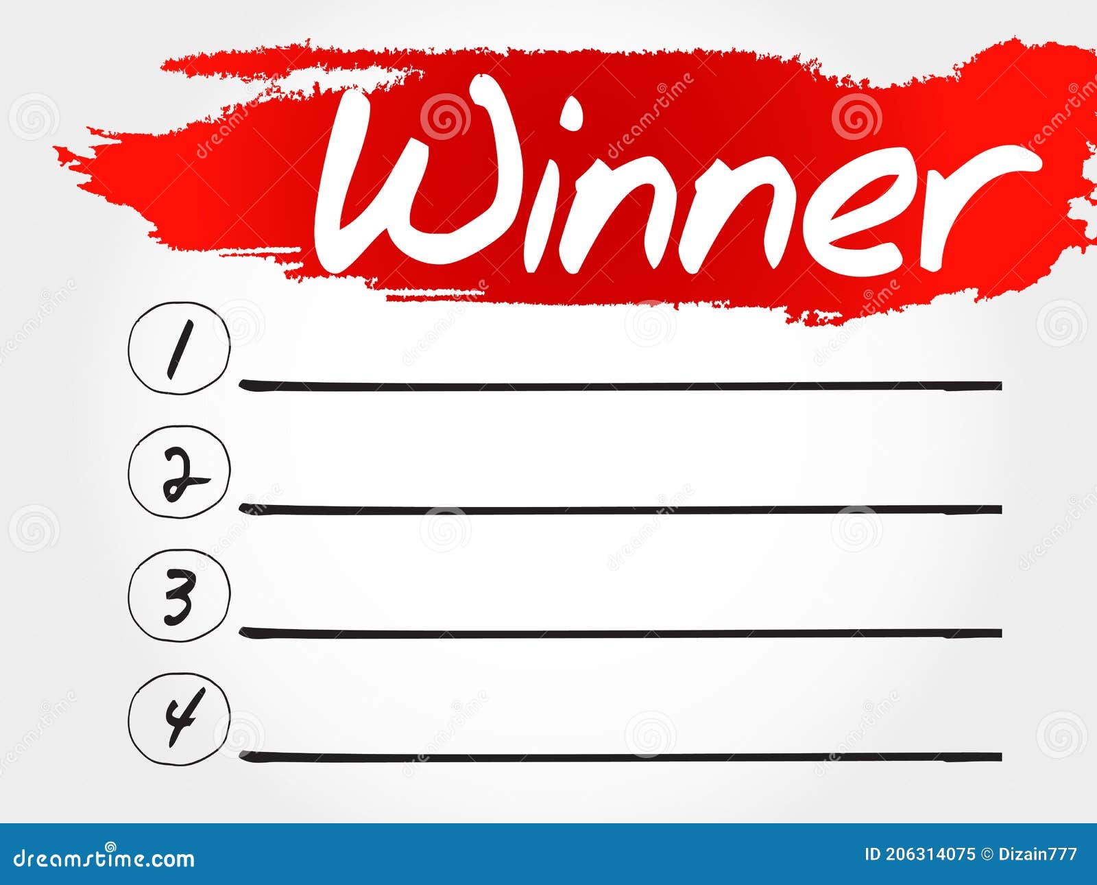 Winner blank list stock illustration. Illustration of achievement ...