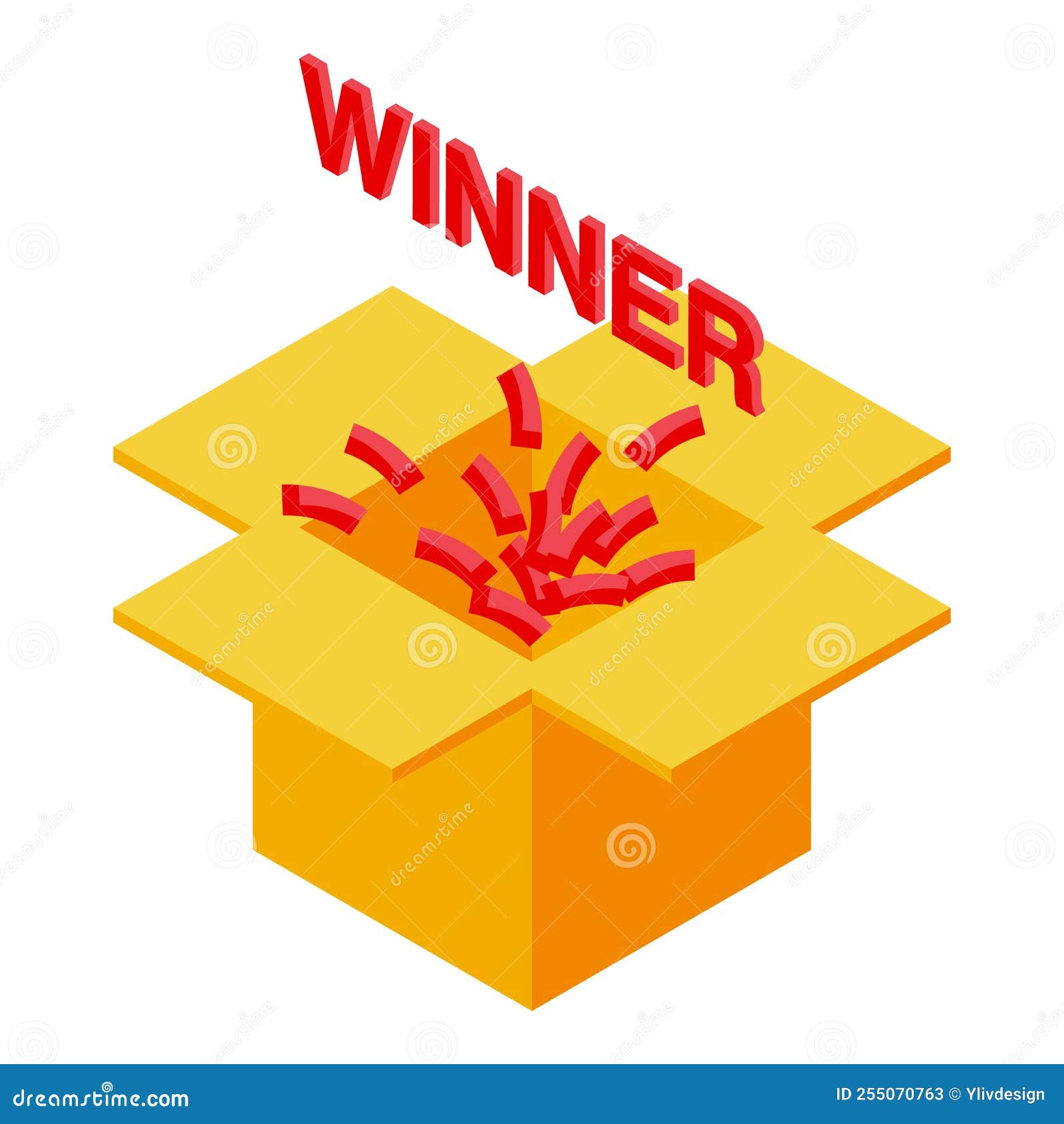 Winner Box Icon Isometric Vector. Game Reward Stock Illustration ...
