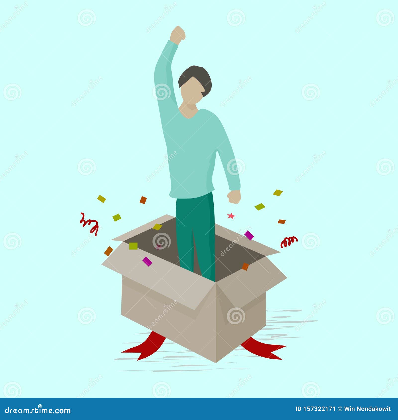 Winner in the box stock vector. Illustration of award - 157322171