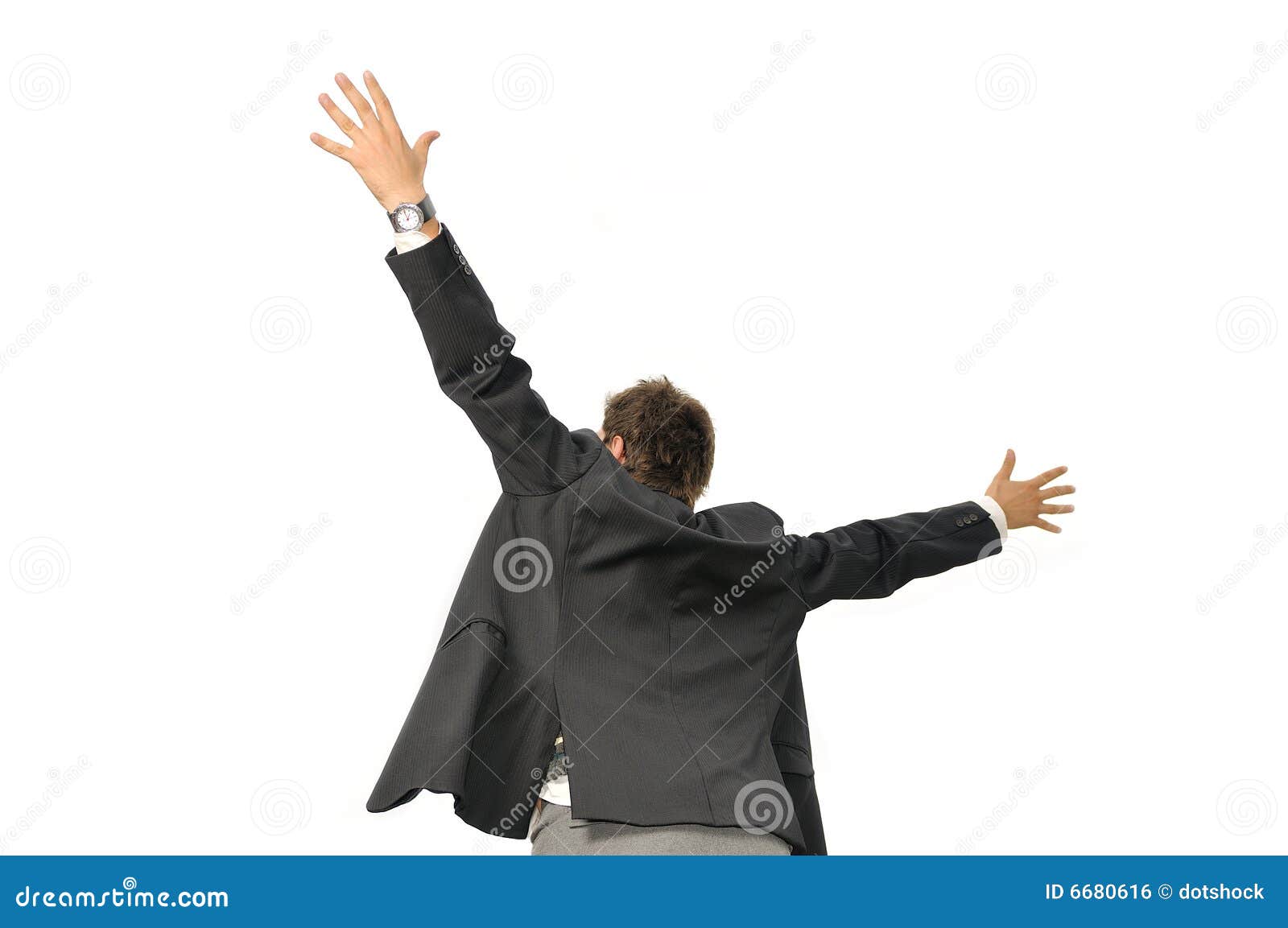 Winner Businessman Screaming from Joy Stock Photo - Image of outside ...