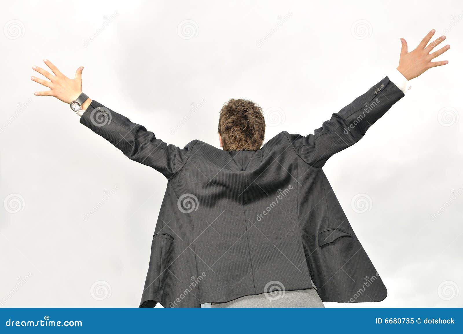 Winner Businessman Screaming from Joy Stock Image - Image of outdoor ...