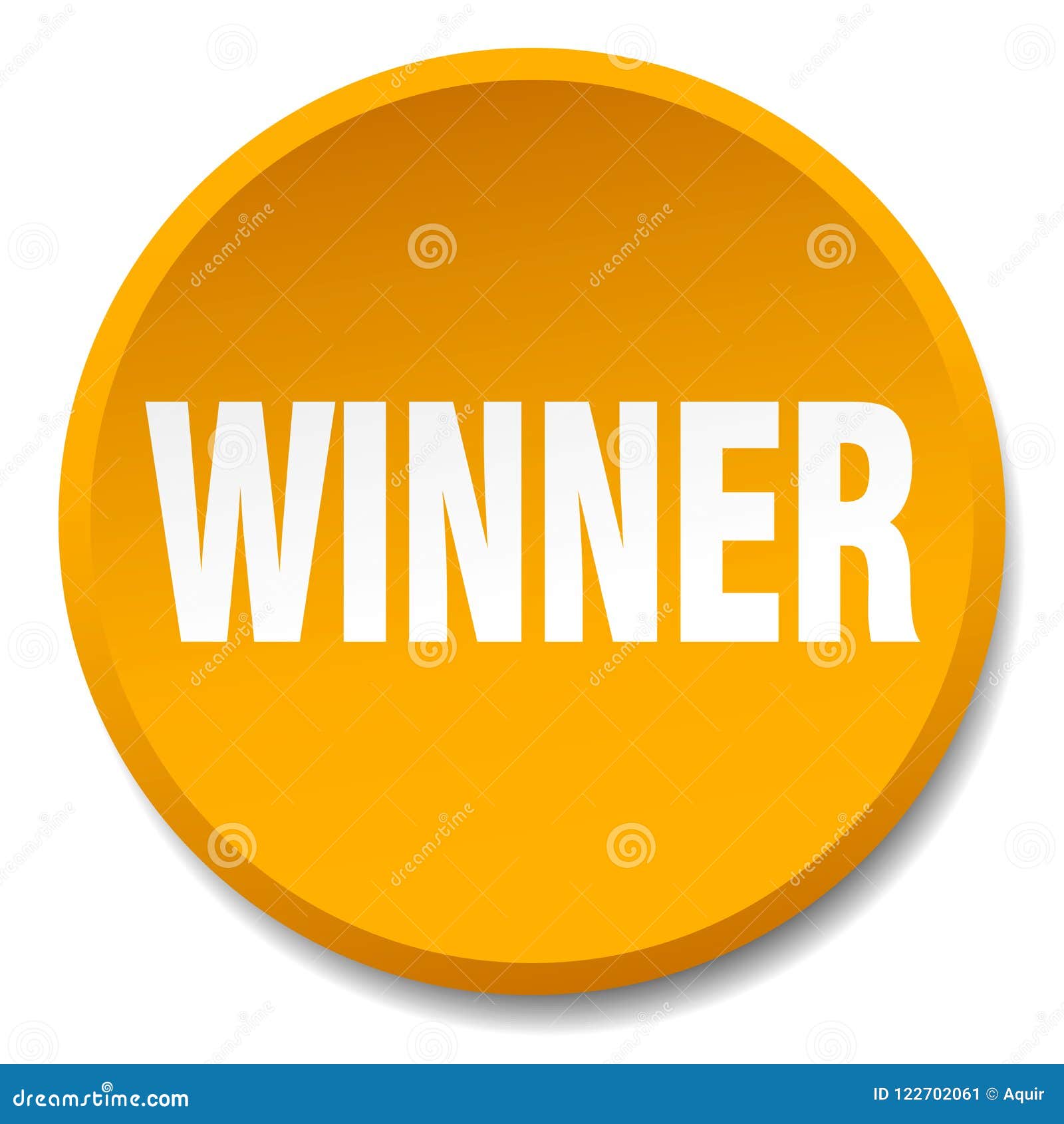 Winner button stock vector. Illustration of glossy, shine - 122702061