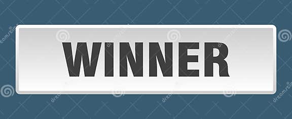 Winner Button. Winner Square Isolated Push Button Stock Vector ...