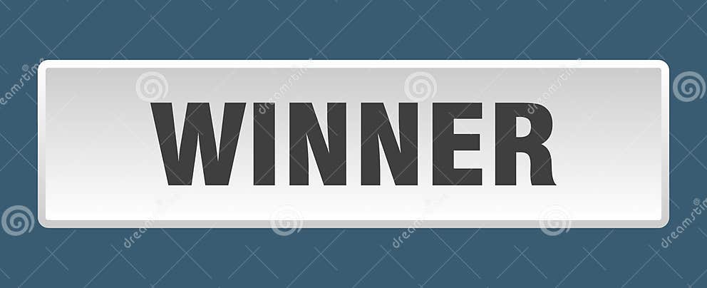 Winner Button. Winner Square Isolated Push Button Stock Vector ...