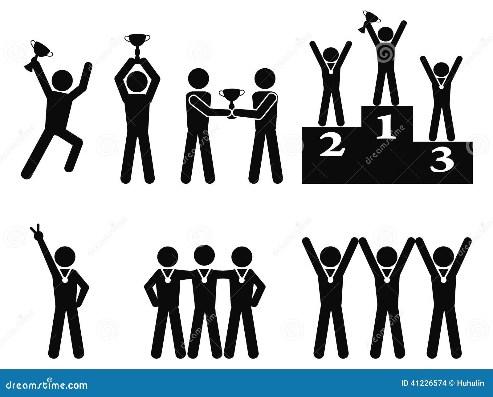 Winner Celebration Champion Symbol Stock Vector - Image: 41226574