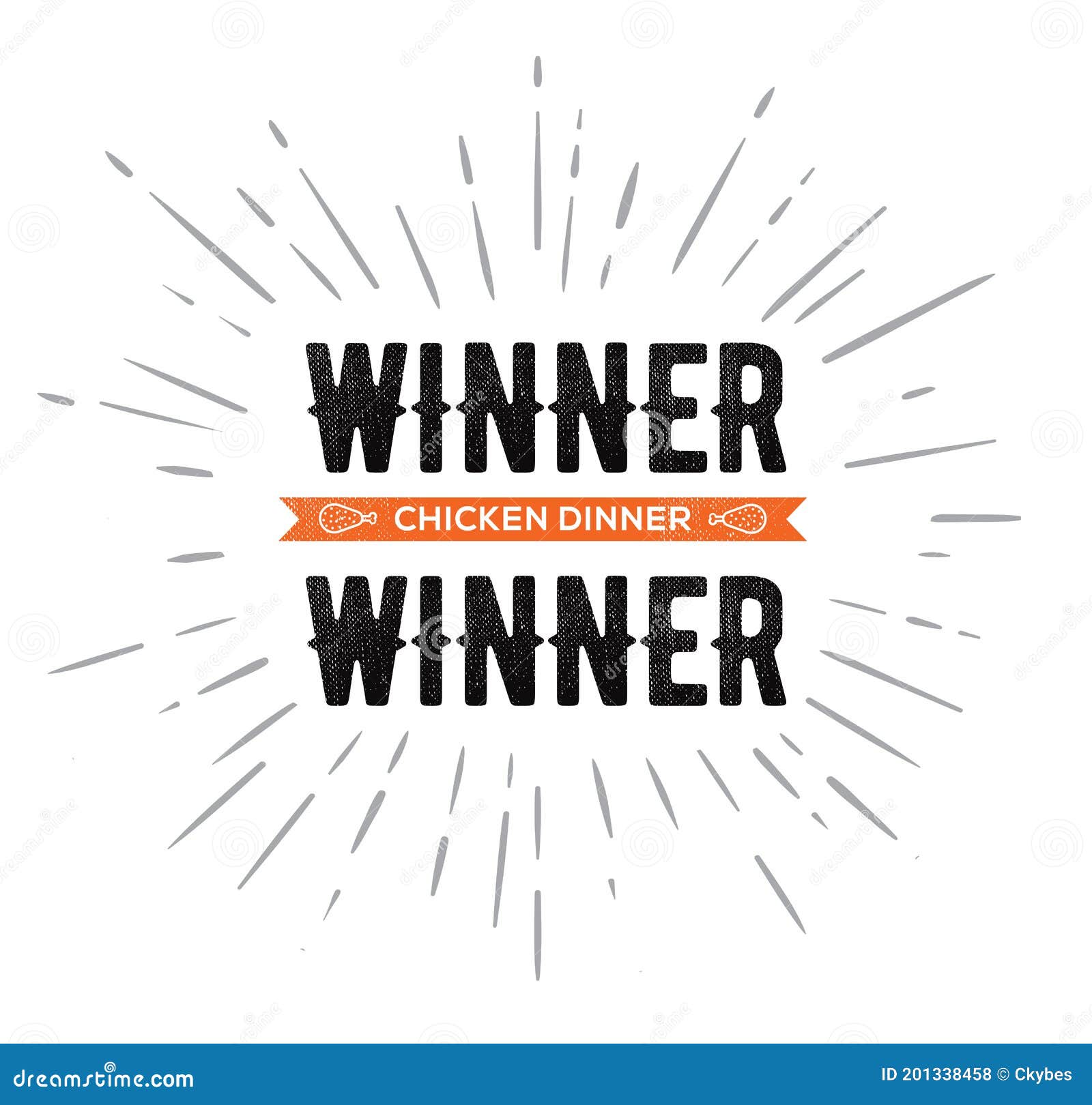 Winner Winner Chicken Dinner Typographic Gaming Poster. Vector ...