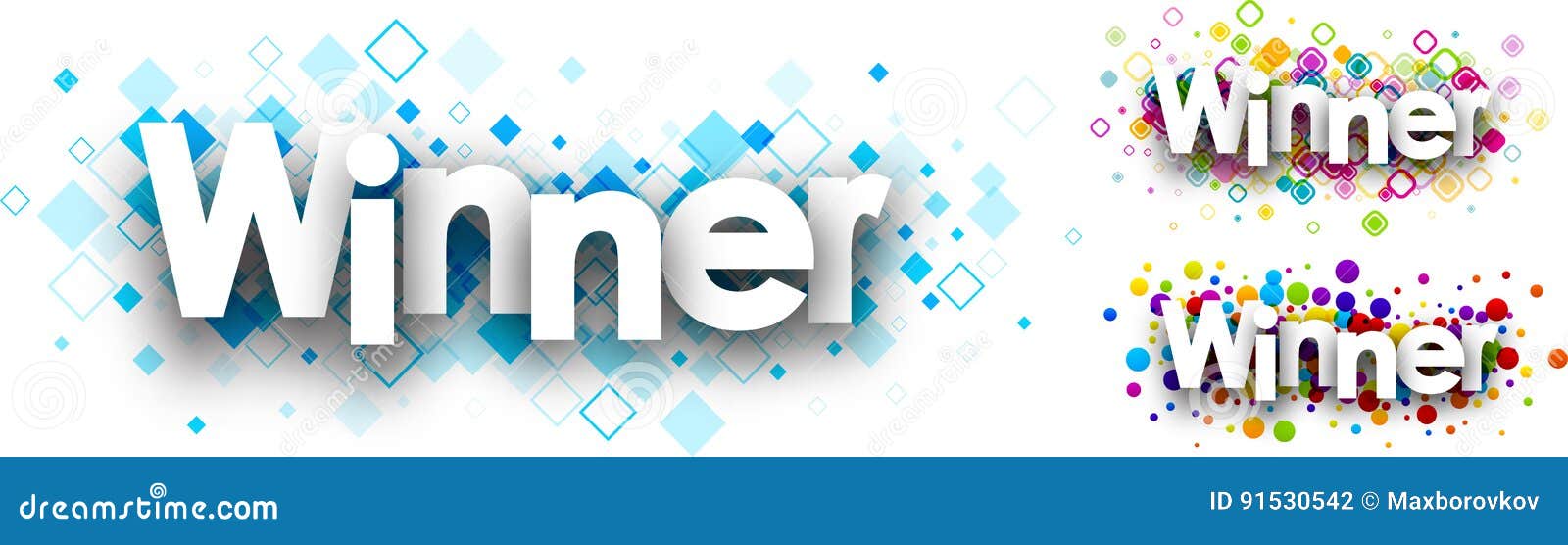 Win Colour Banners. Cartoon Vector | CartoonDealer.com #89284653