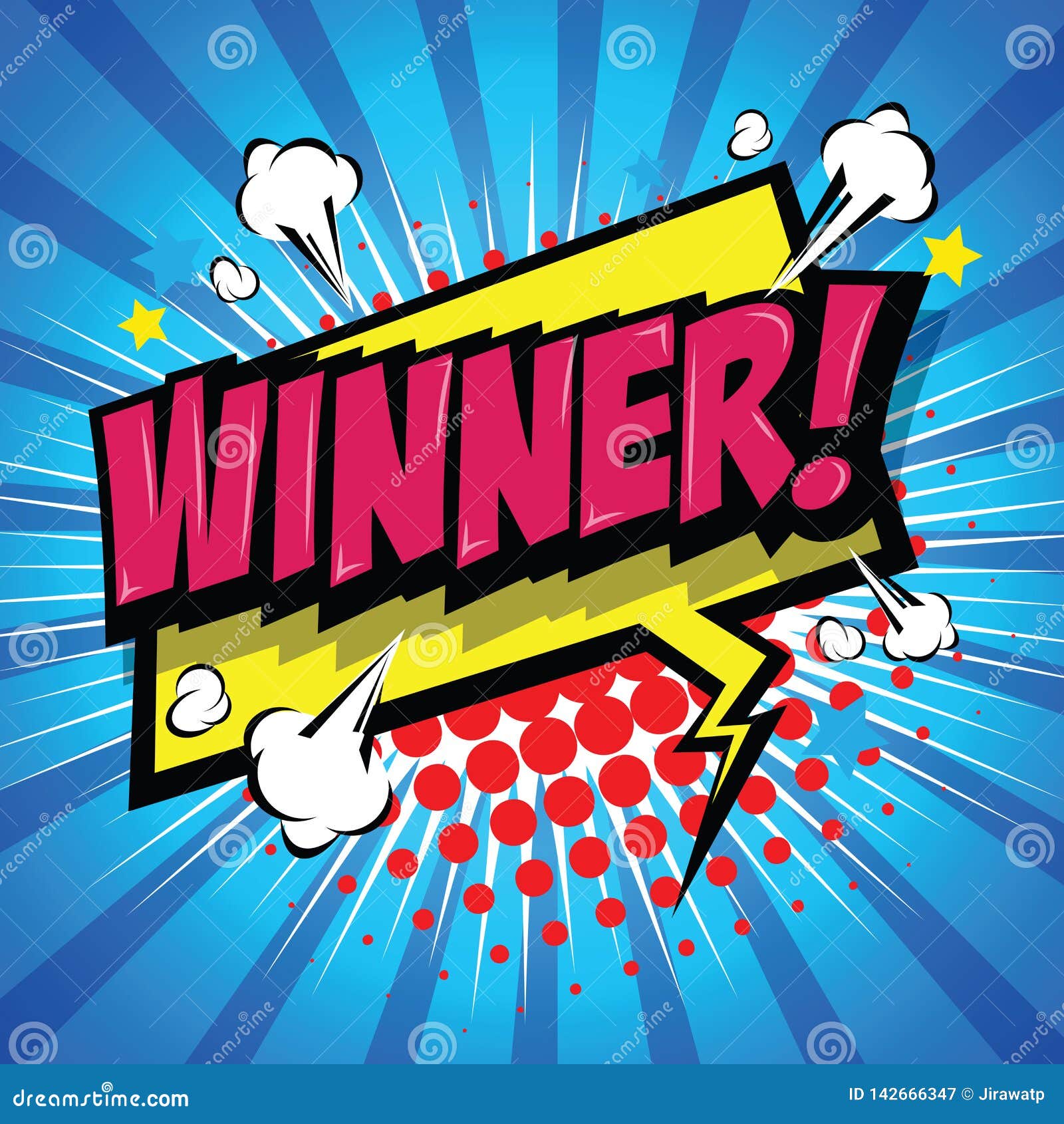 Winner Comic Speech Bubble, Cartoon. | CartoonDealer.com #44584327
