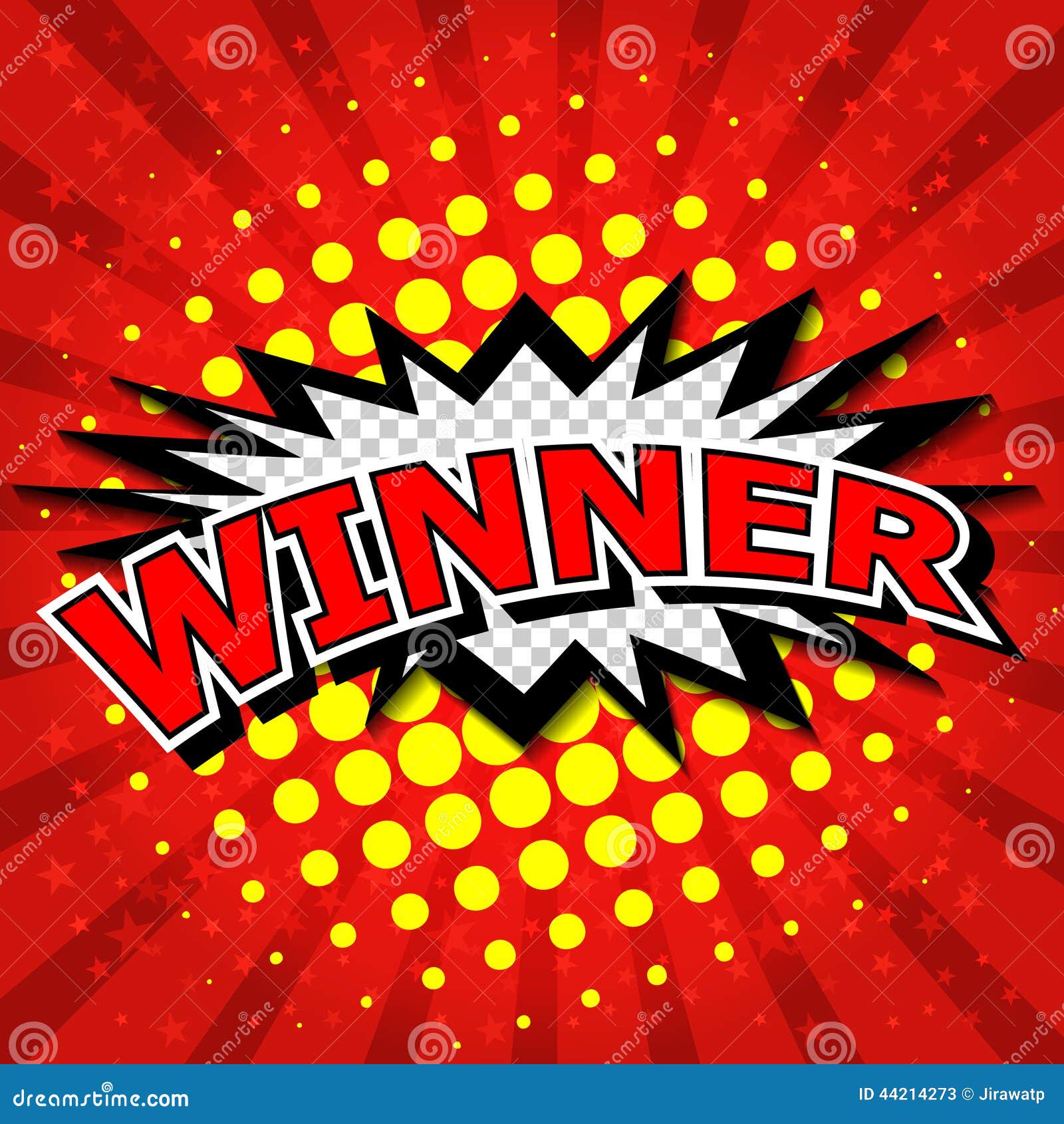 Winner Comic Speech Bubble, Cartoon. Stock Vector - Illustration of ...