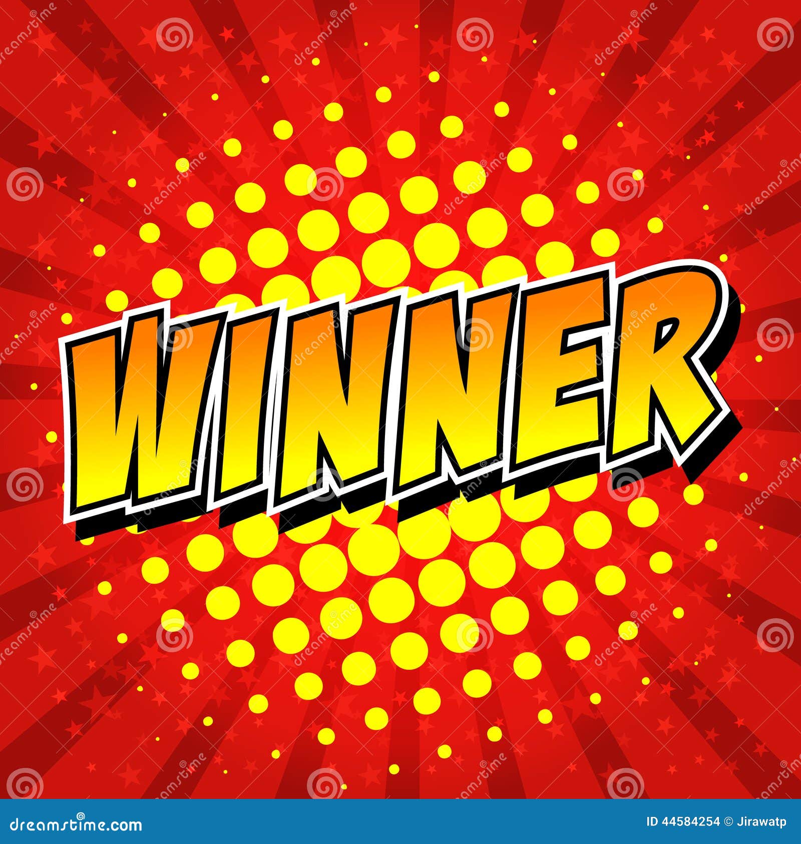 Winner Comic Speech Bubble, Cartoon. Stock Vector - Illustration of ...