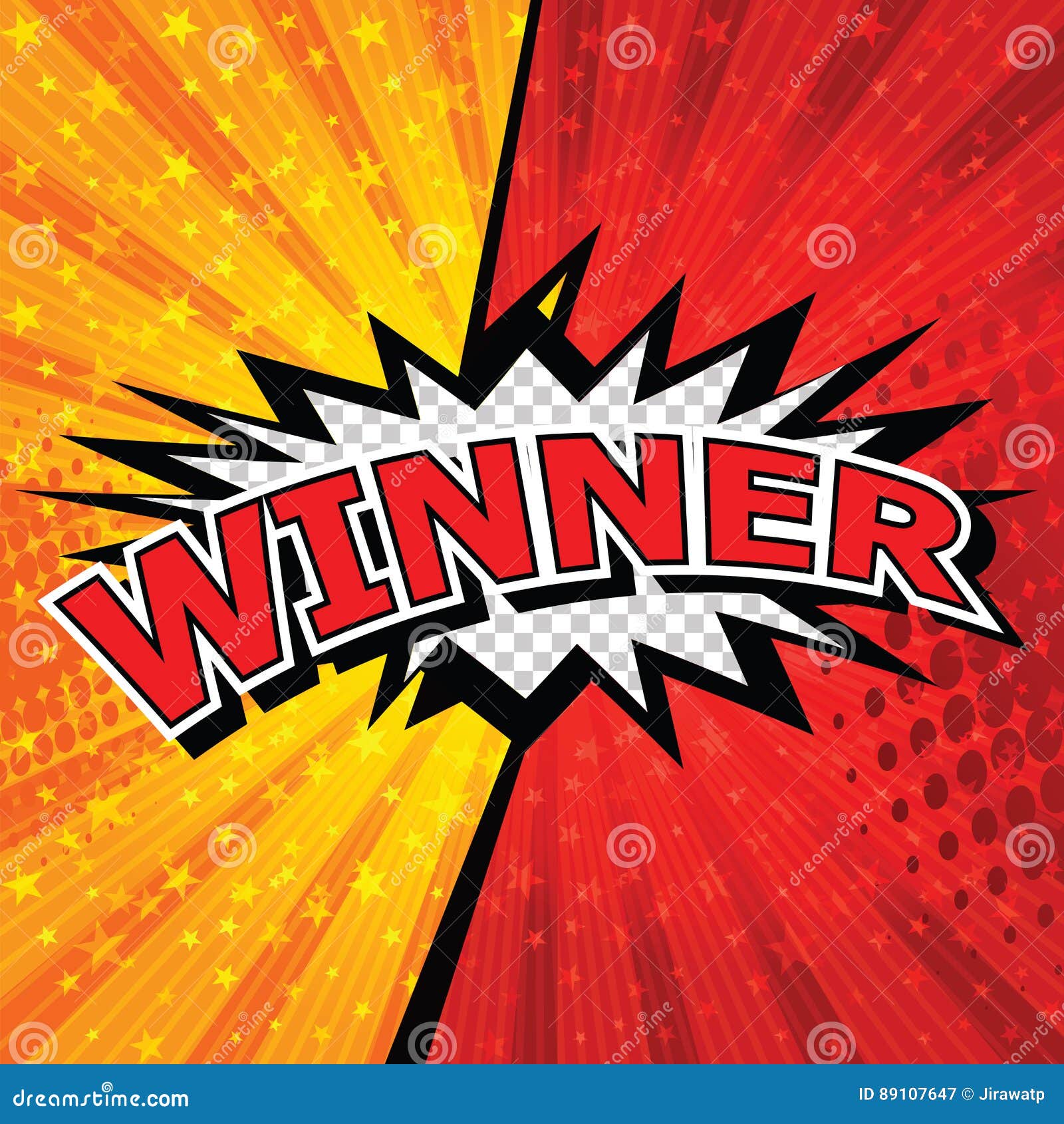 Winner Comic Speech Bubble, Cartoon. Stock Vector - Illustration of ...