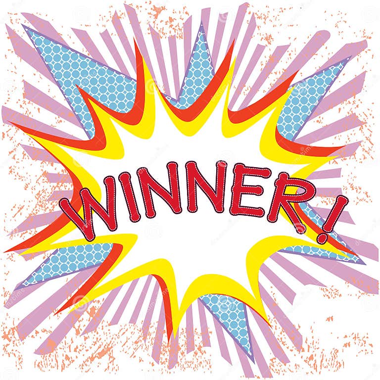 Winner comic speech bubble stock vector. Illustration of element - 56861990