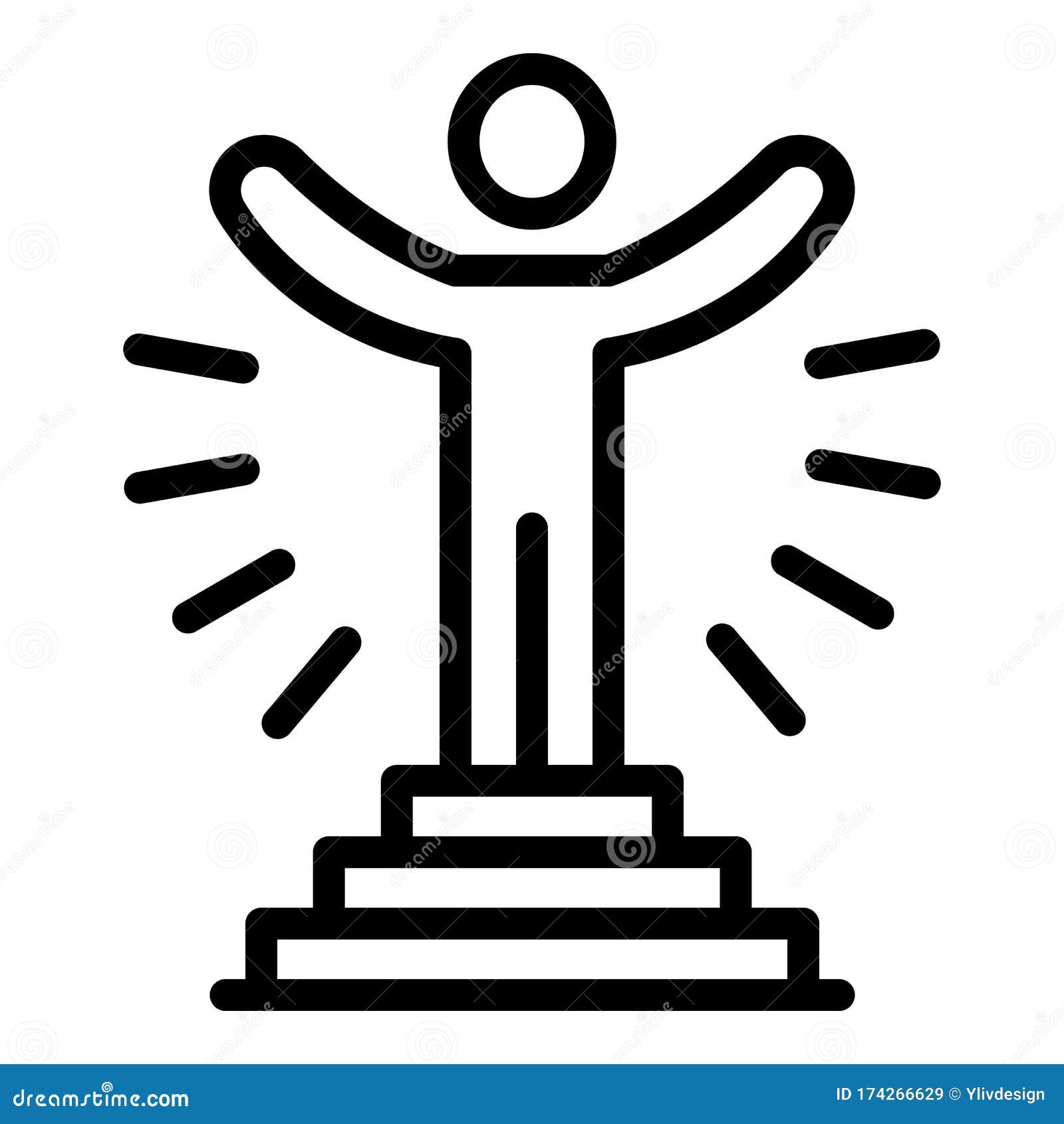 Winner Competition Icon, Outline Style Stock Vector - Illustration of ...