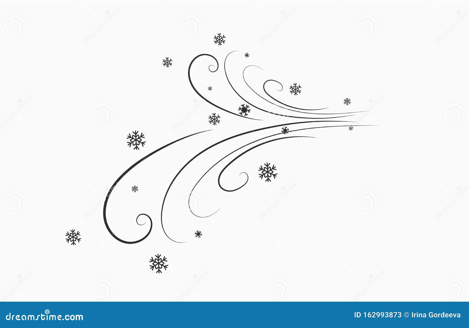 Snow flying snowflakes stock vector. Illustration of frost - 162993873