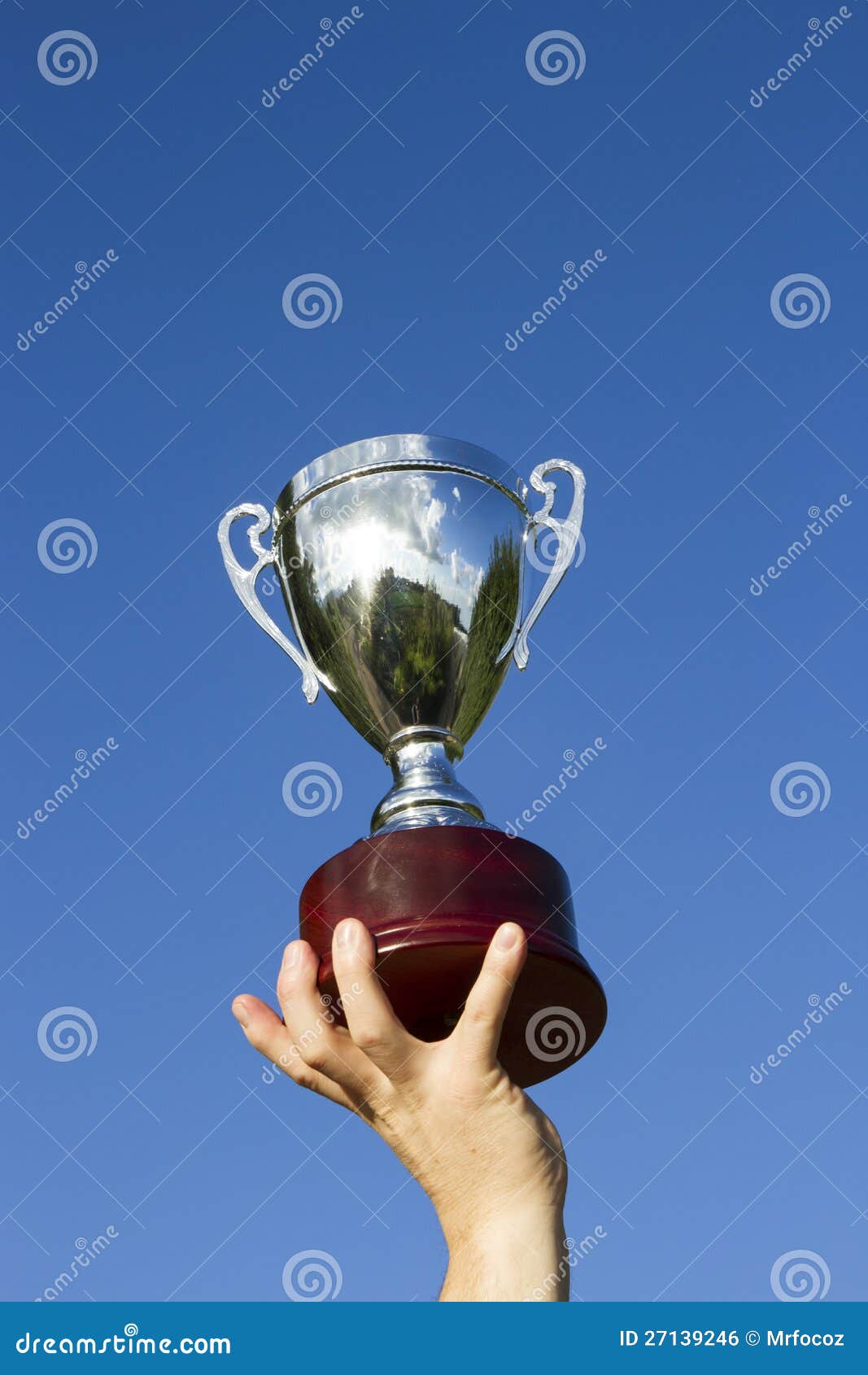 The Winner with Cup stock photo. Image of hope, reaching - 27139246