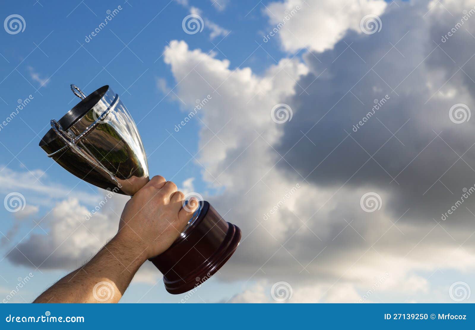 The Winner with Cup stock photo. Image of copy, high - 27139250