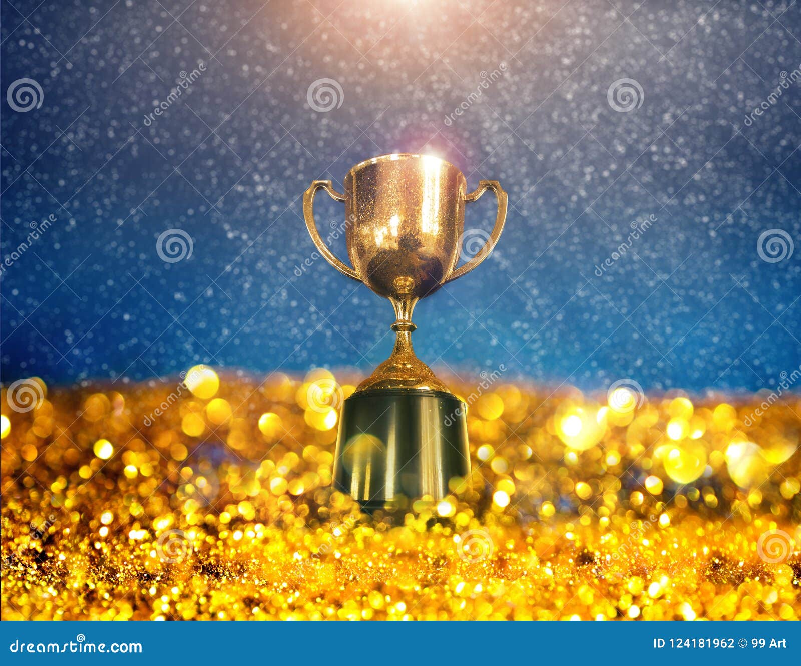Winner Cup with Abstract Background. Copy Space Ready for Your W Stock ...