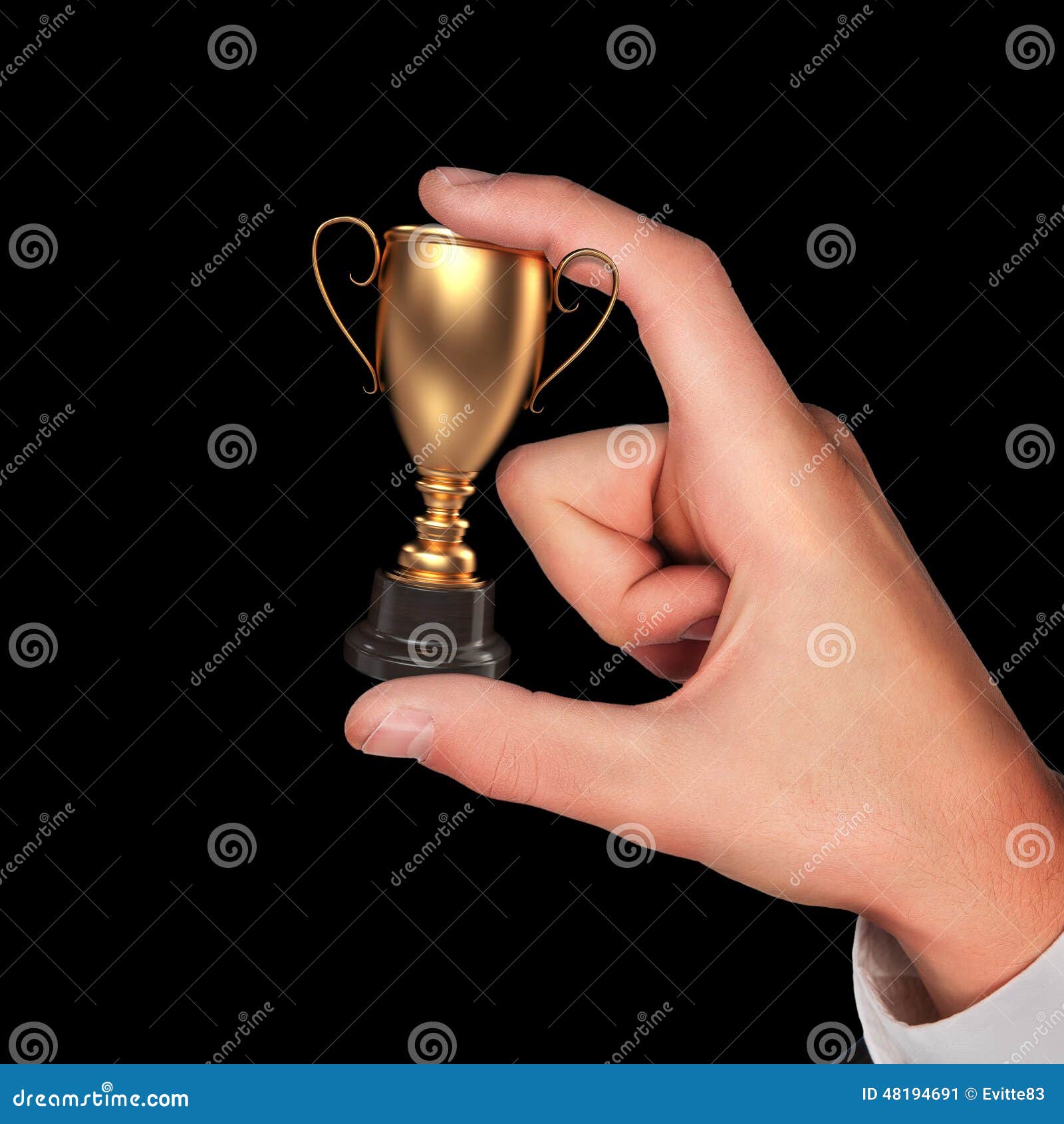 Winner cup in hands. stock image. Image of symbol, abstract - 48194691