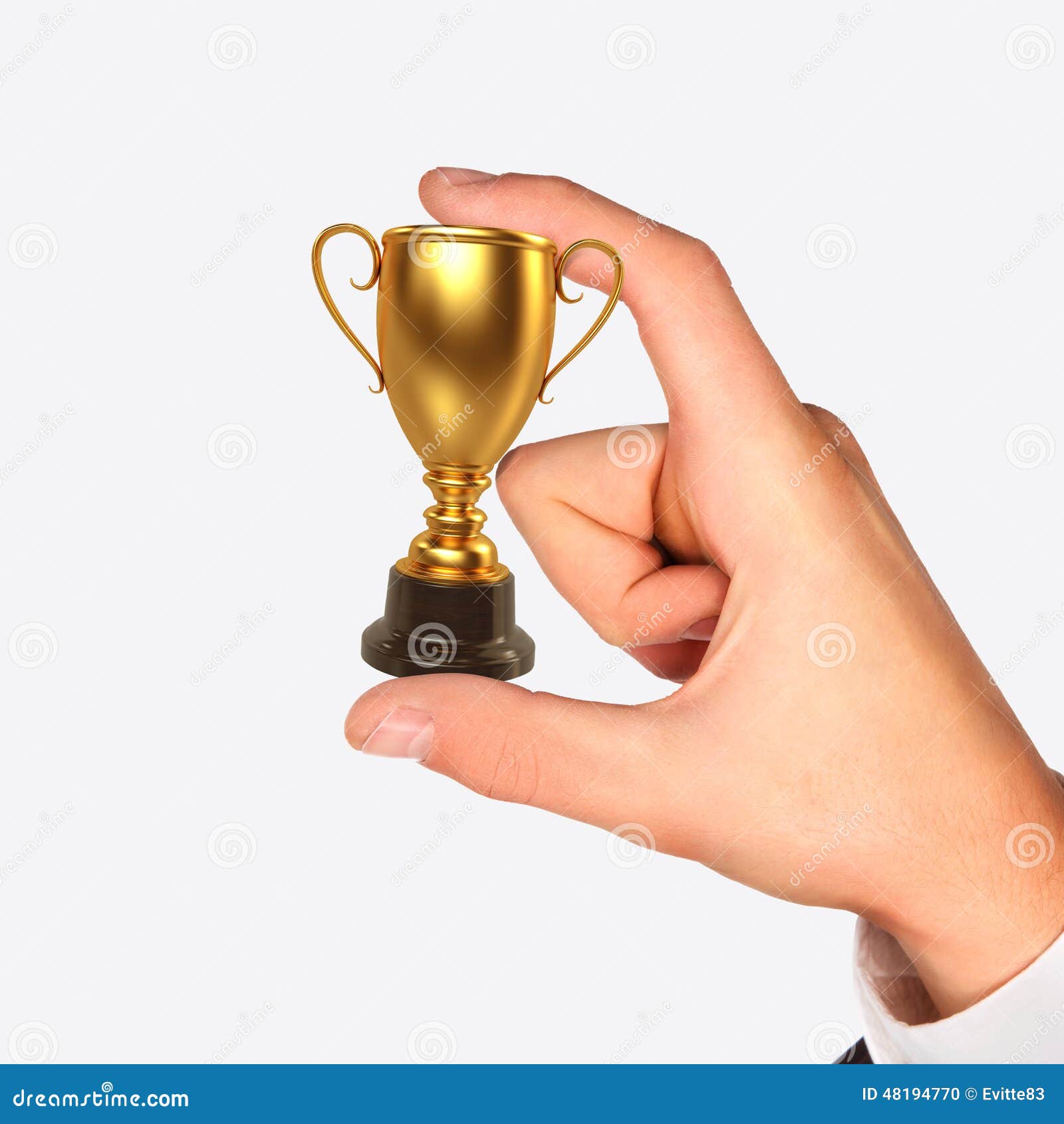 Winner cup in hands. stock photo. Image of success, team - 48194770