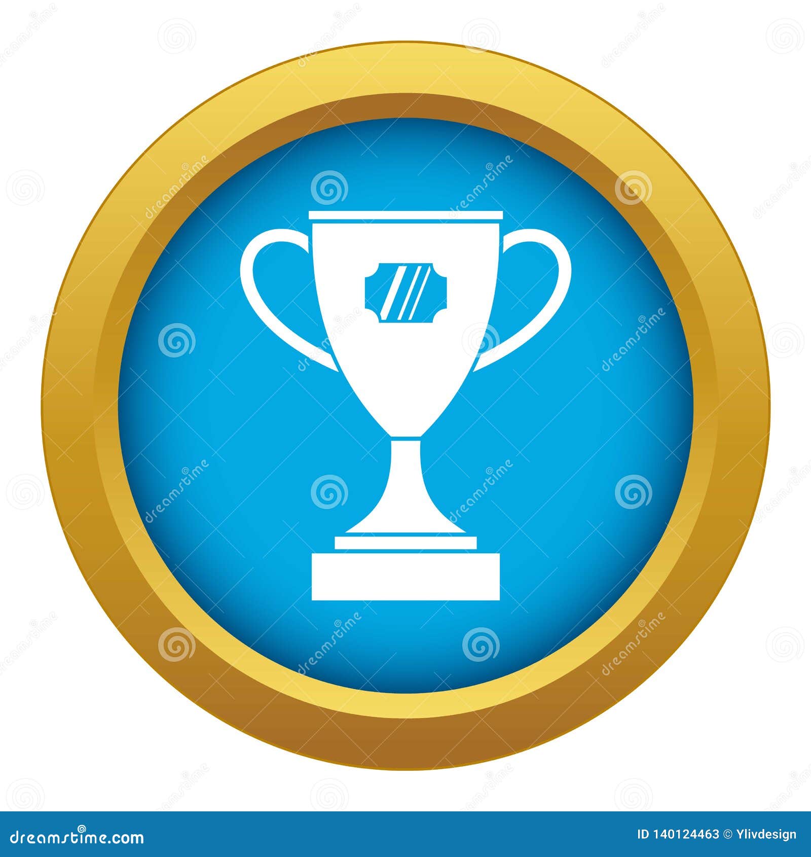 Winner Cup Icon Blue Vector Isolated Stock Vector - Illustration of ...