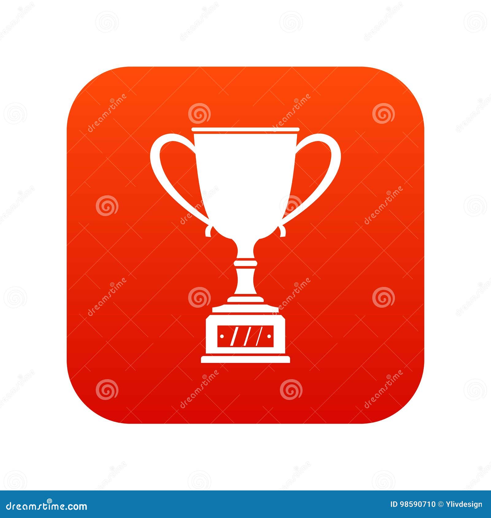 Winner Cup Icon Digital Red Stock Vector - Illustration of element ...