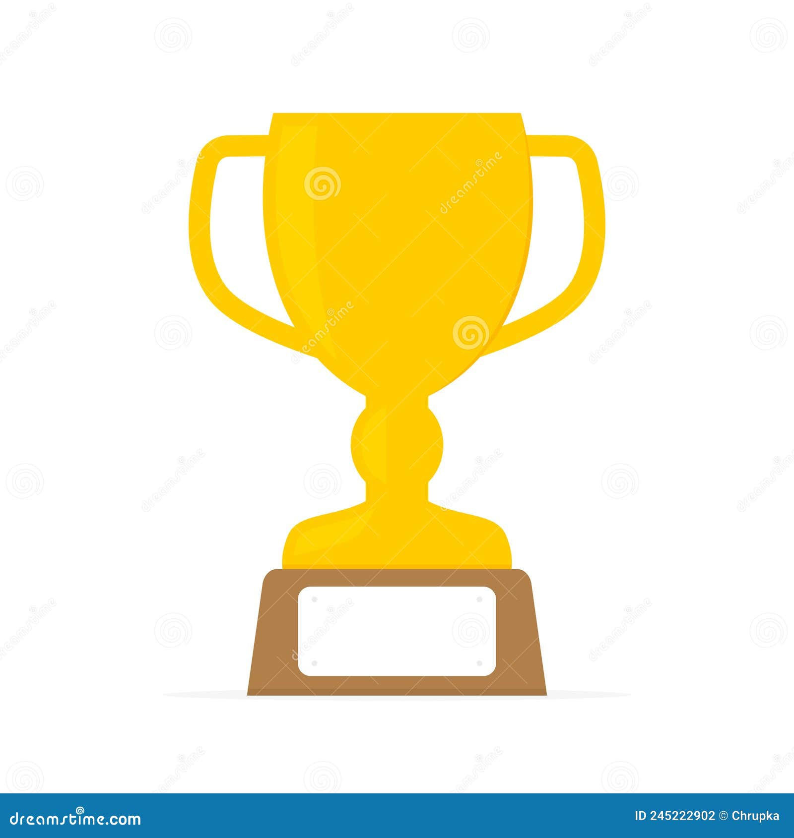 Winner cup icon stock vector. Illustration of prize - 245222902