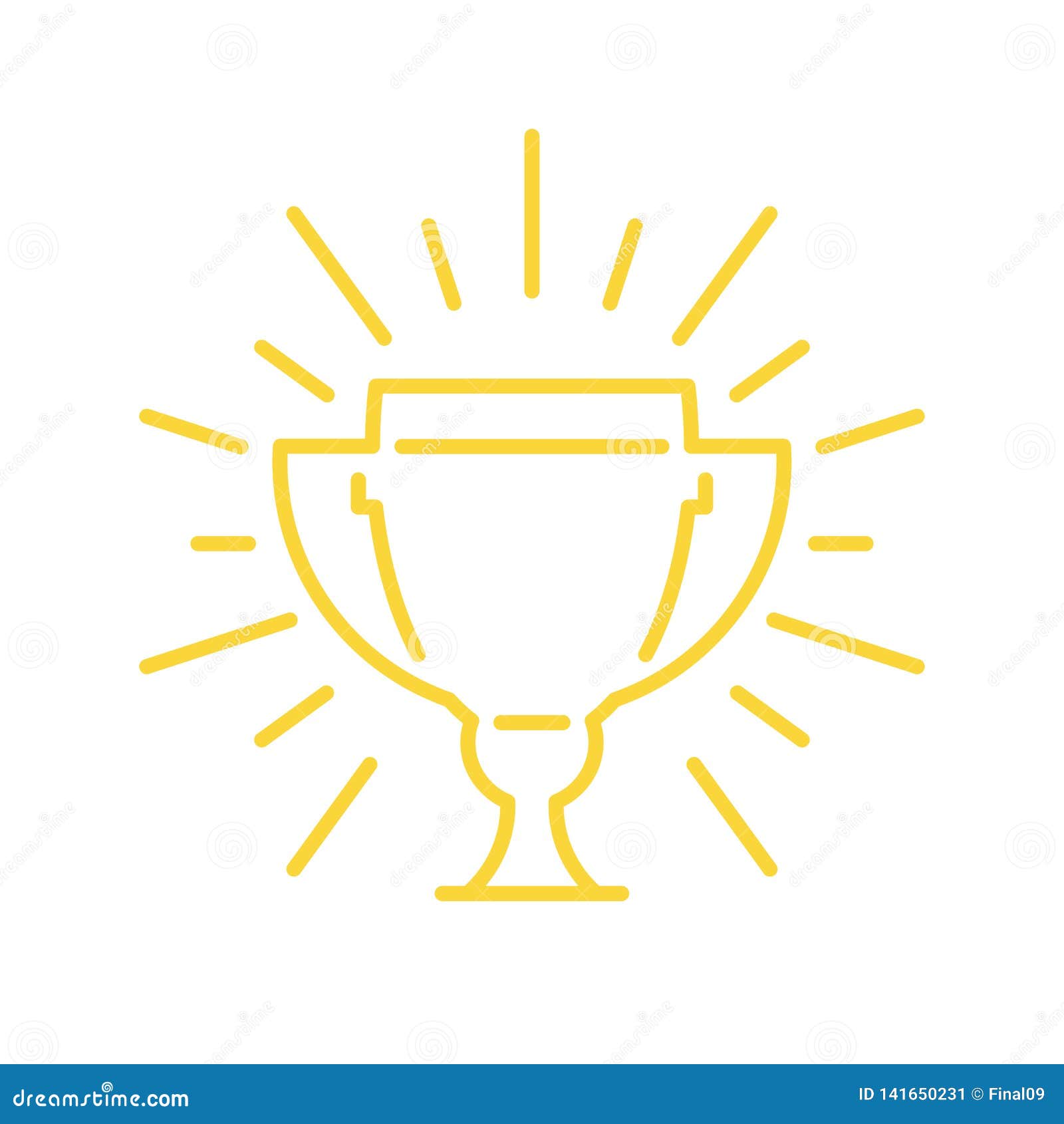 Winner cup vector icon stock vector. Illustration of champion - 141650231