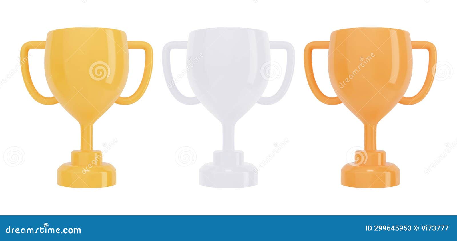 Winner Cup Vector Set. Cartoon Trophy Awards. Stock Vector ...