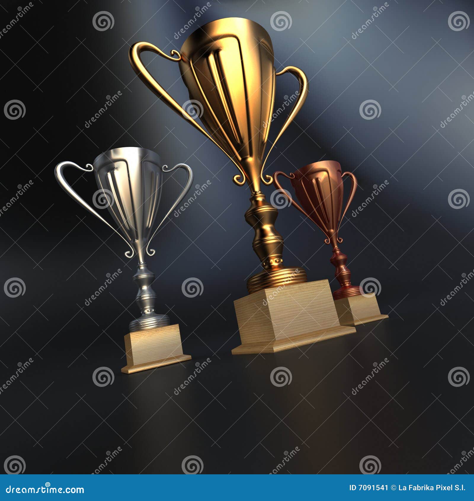 Winner cups stock illustration. Illustration of bronze - 7091541
