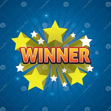 Winner - design element stock vector. Illustration of yellow - 50699806