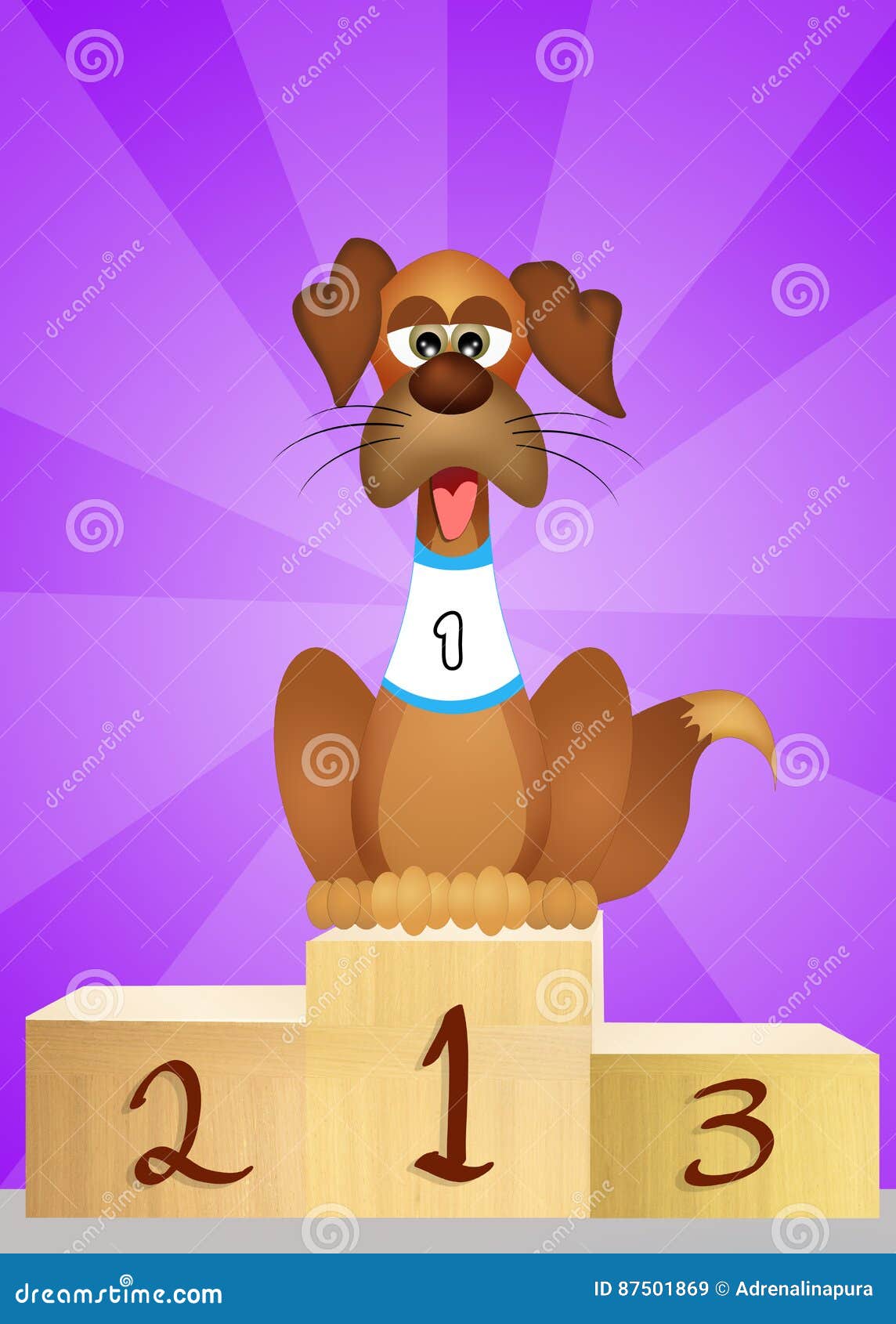 Winner dog stock illustration. Illustration of friends - 87501869