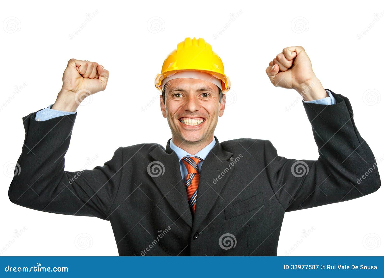Winner stock image. Image of helmet, businessman, engineer - 33977587