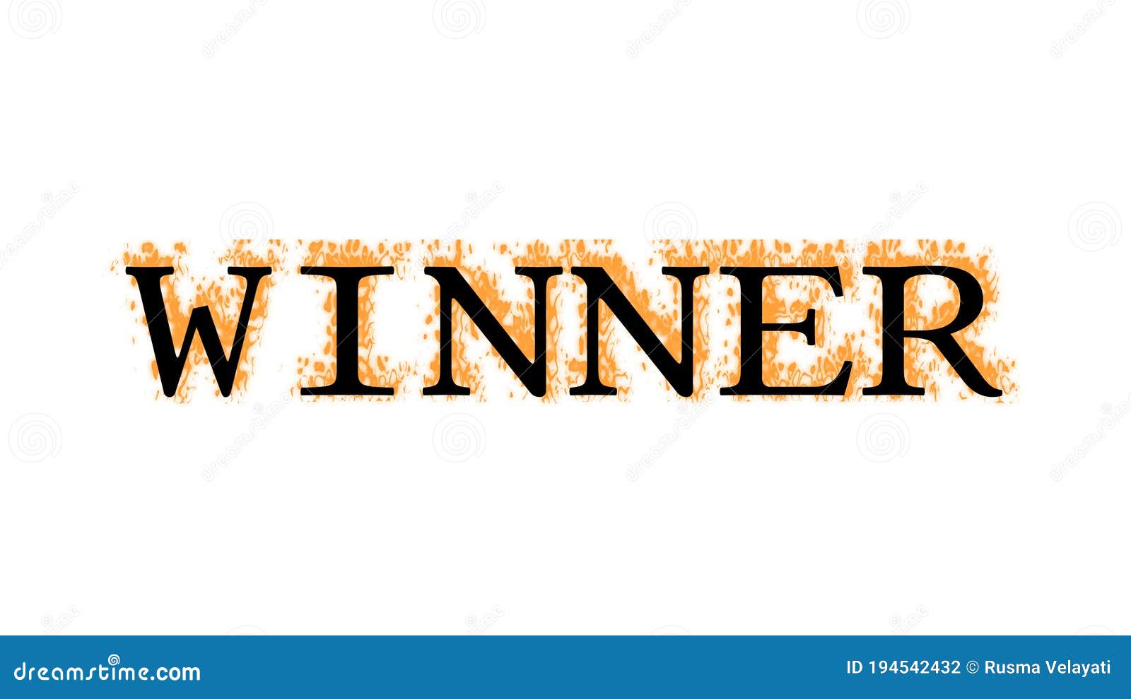 Winner Fire Text Effect White Isolated Background Stock Illustration ...