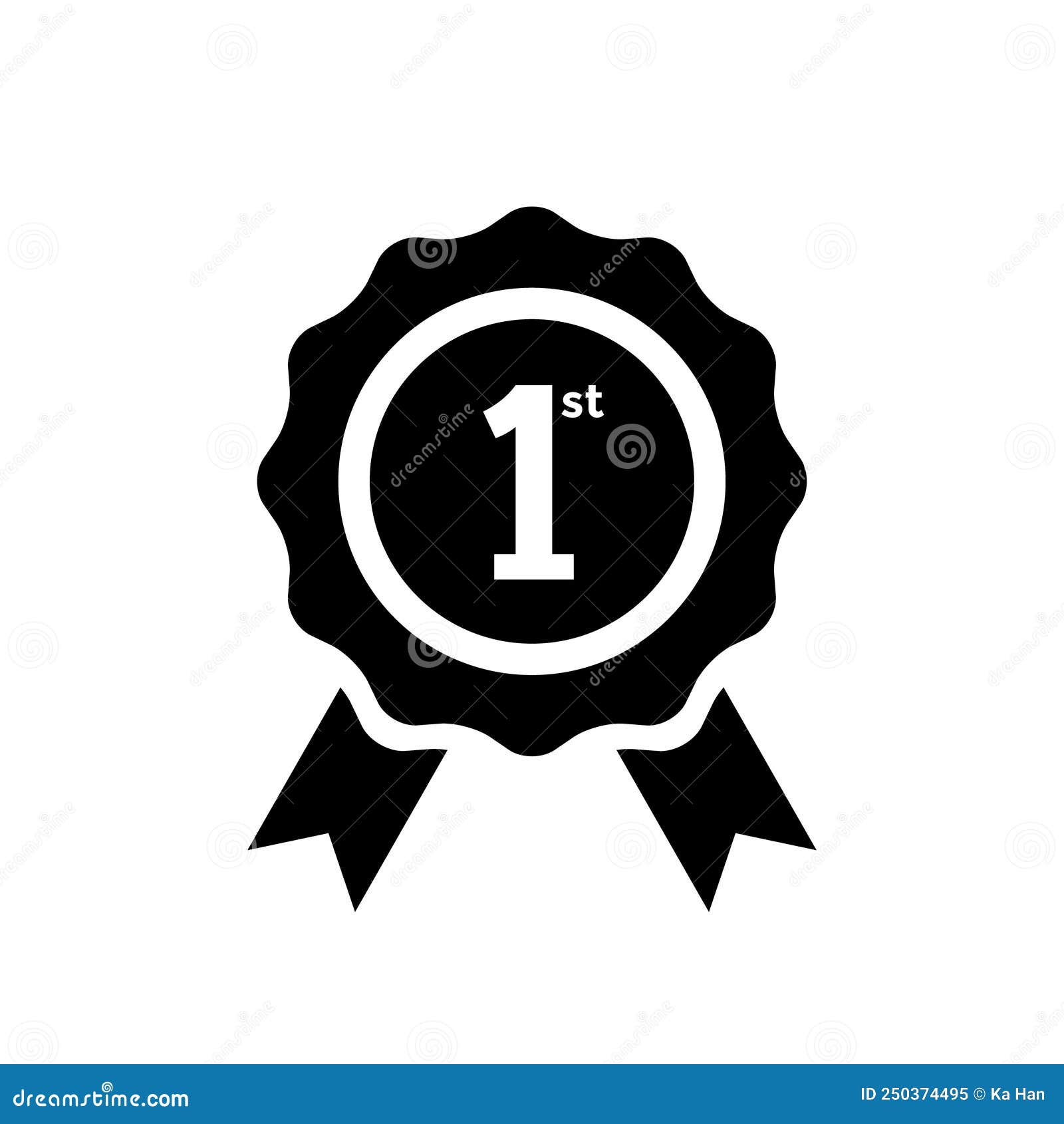 Winner First Prize Award Icon Vector Isolated On White Background Stock Vector Illustration