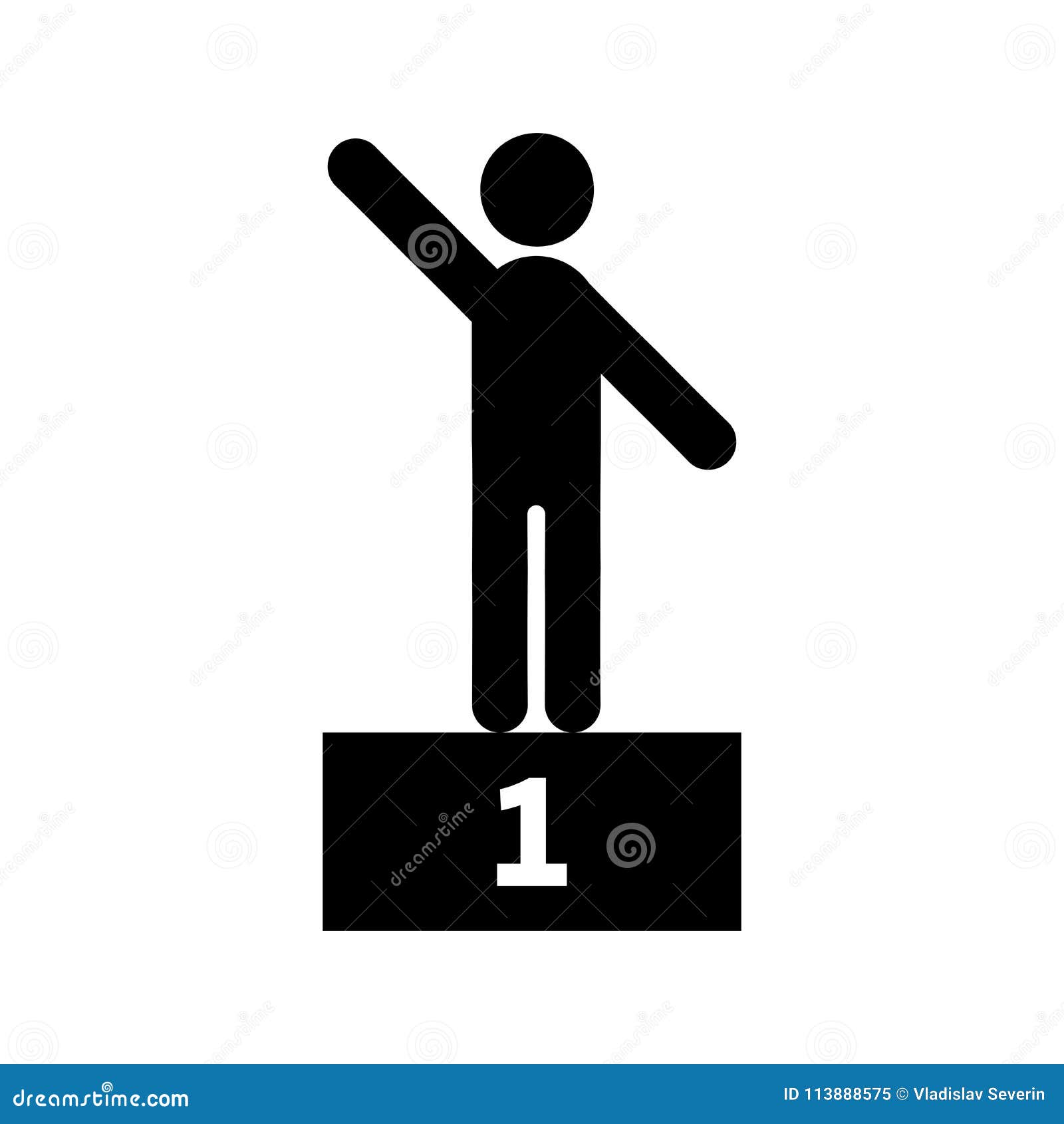 Winner flat icon stock illustration. Illustration of reward - 113888575