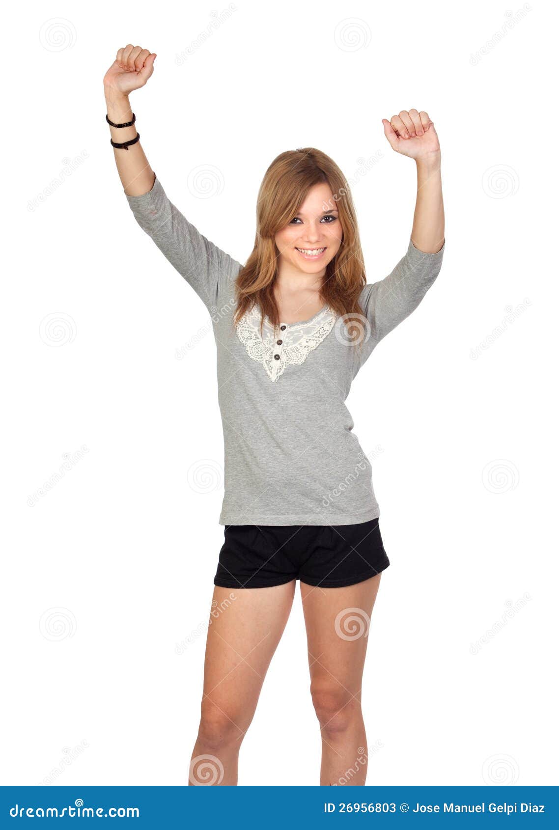 Winner girl stock image. Image of attractive, face, teen - 26956803