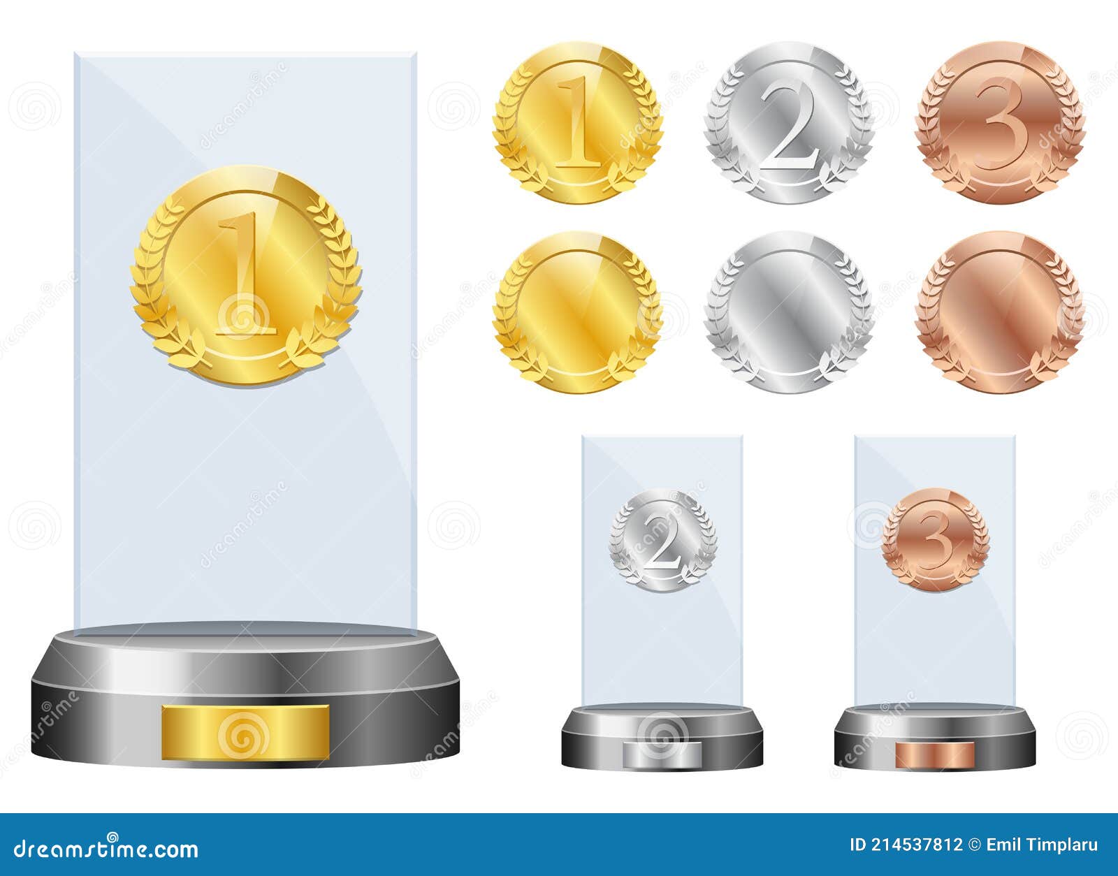 Winner Glass Trophy. First Place Award, Crystal Prize And Signed ...