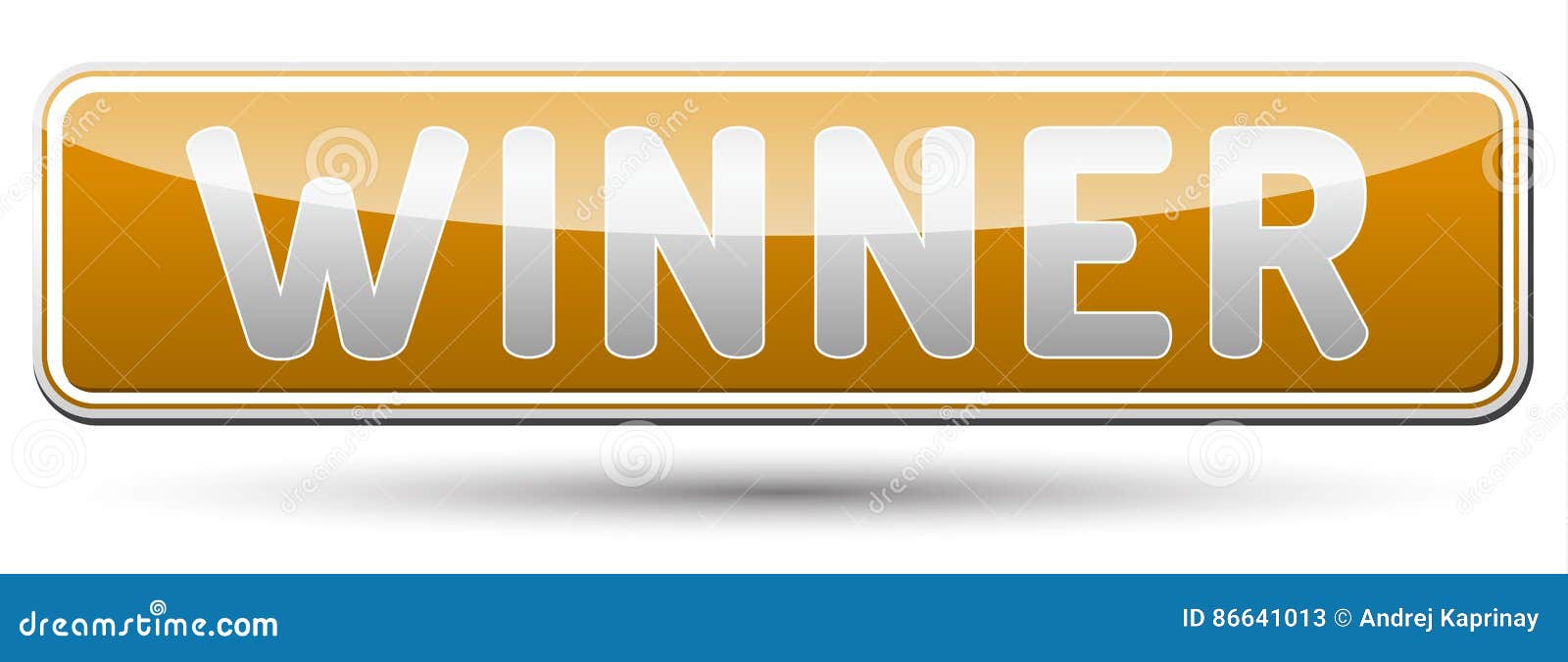 WINNER - Glossy Banner with Shadow Stock Vector - Illustration of ...