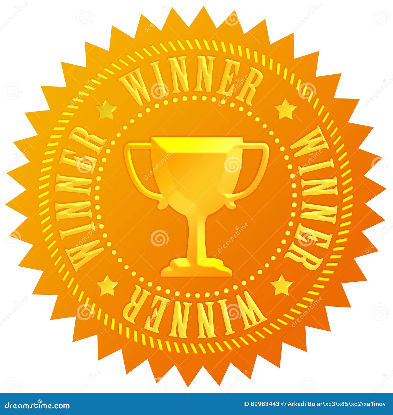 Winner gold medal stock illustration. Illustration of clip - 89983443