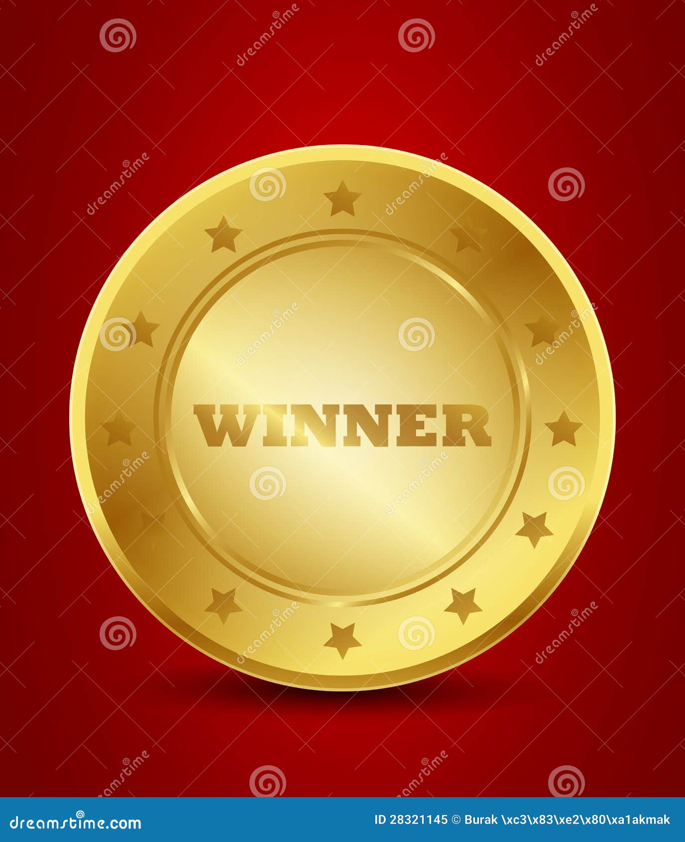 Winner gold seal stock vector. Illustration of ceremony - 28321145