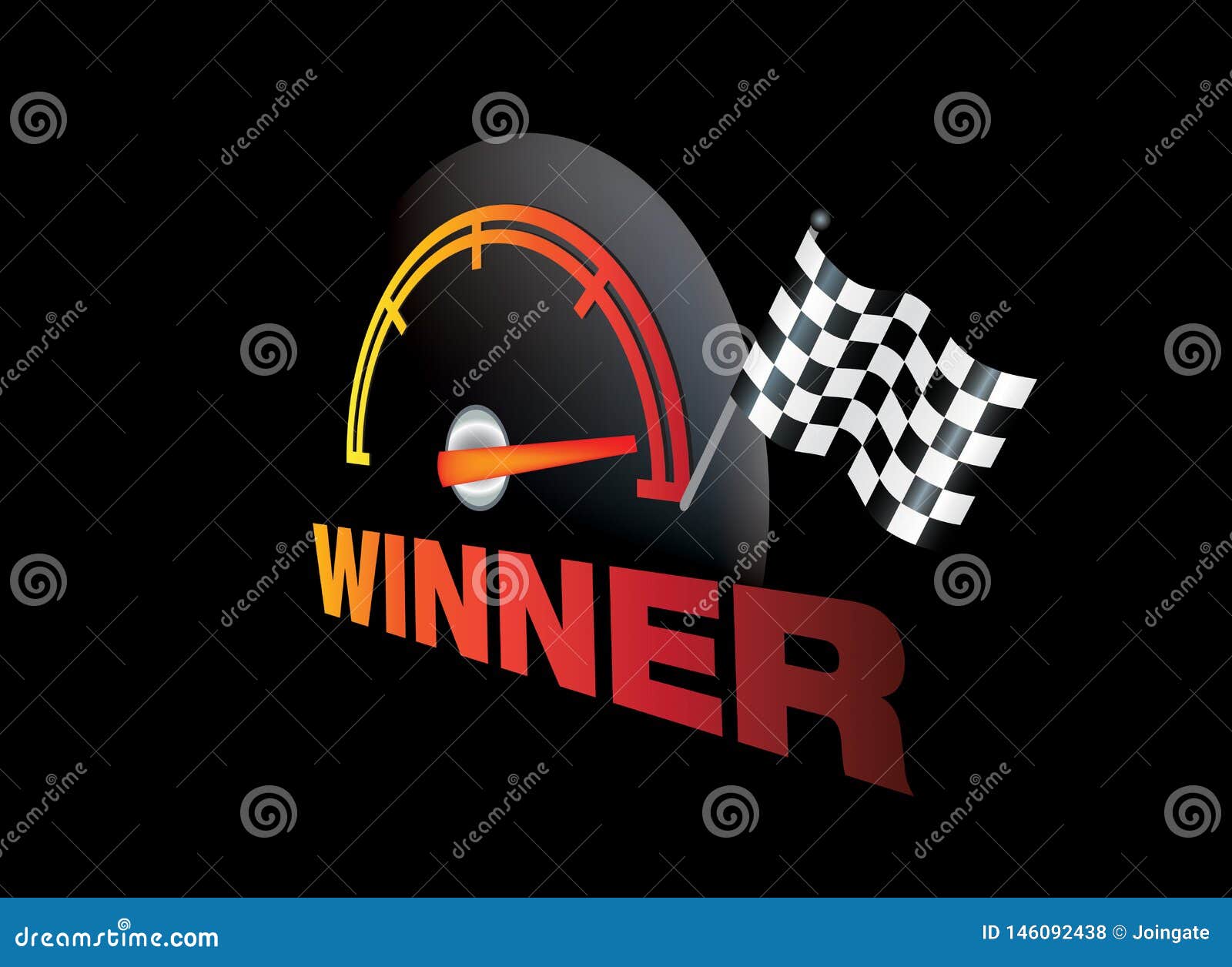 Winner Graphic Design Element for Motorsports Stock Vector ...