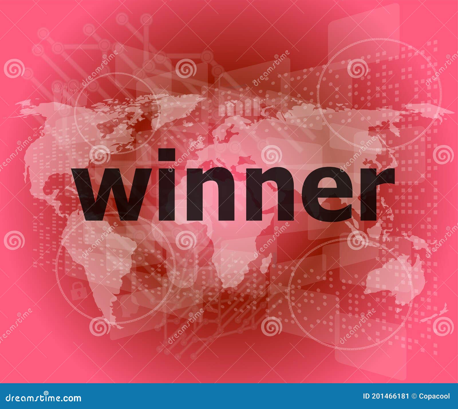 Winner, Green Digital Background, Global Internet Concept Stock Image ...