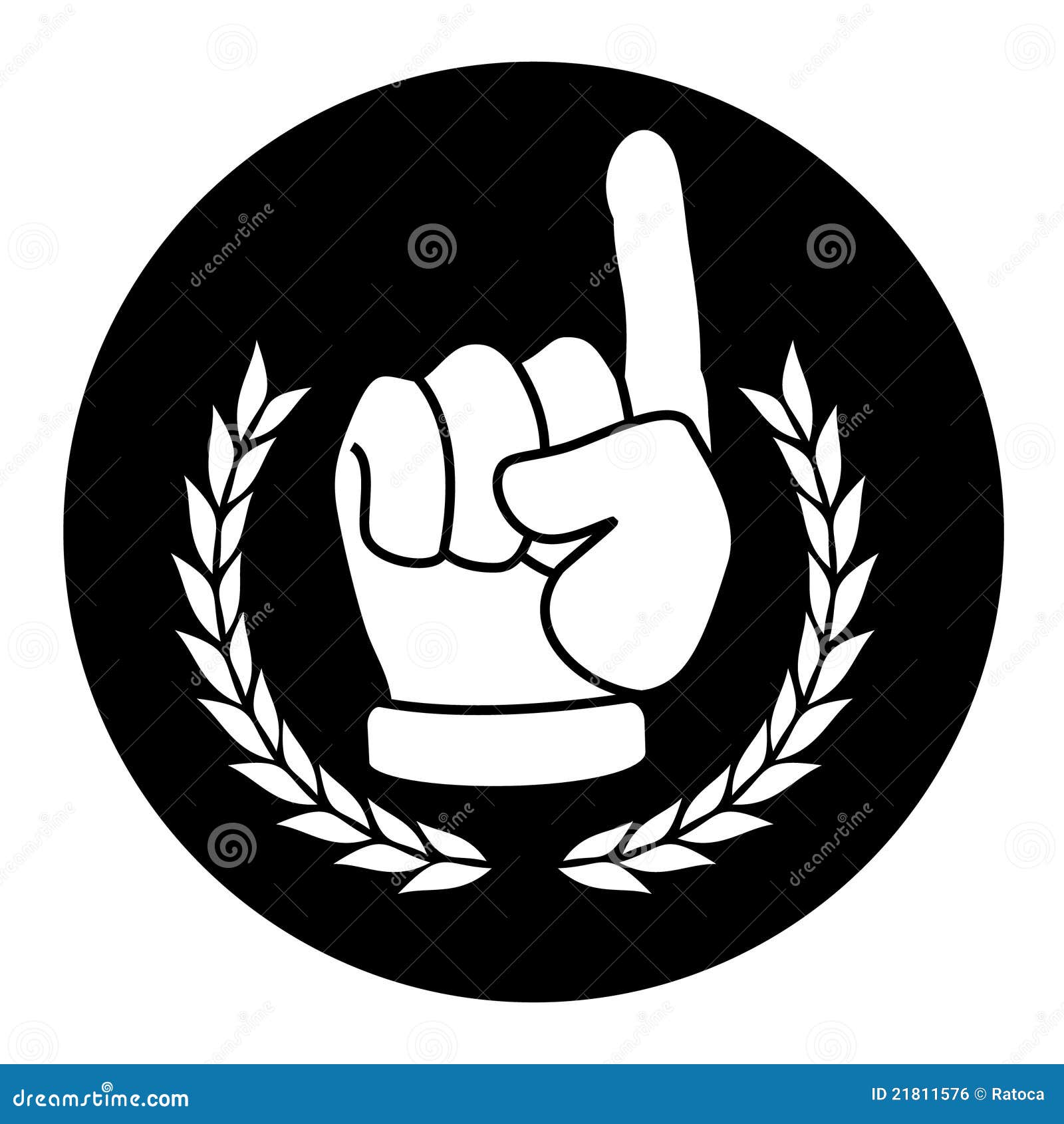Winner hand stock vector. Illustration of competition - 21811576