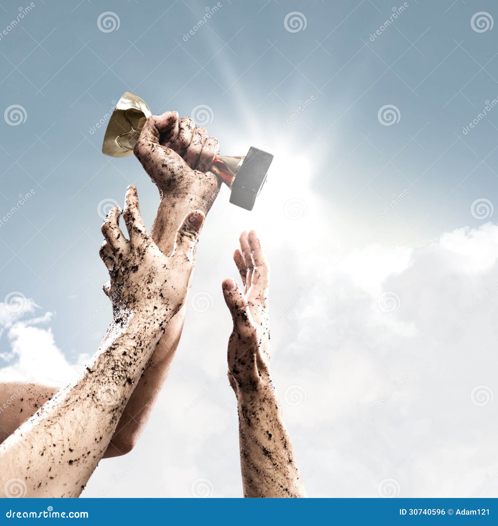 Winner stock photo. Image of place, compete, hand, prize - 30740596