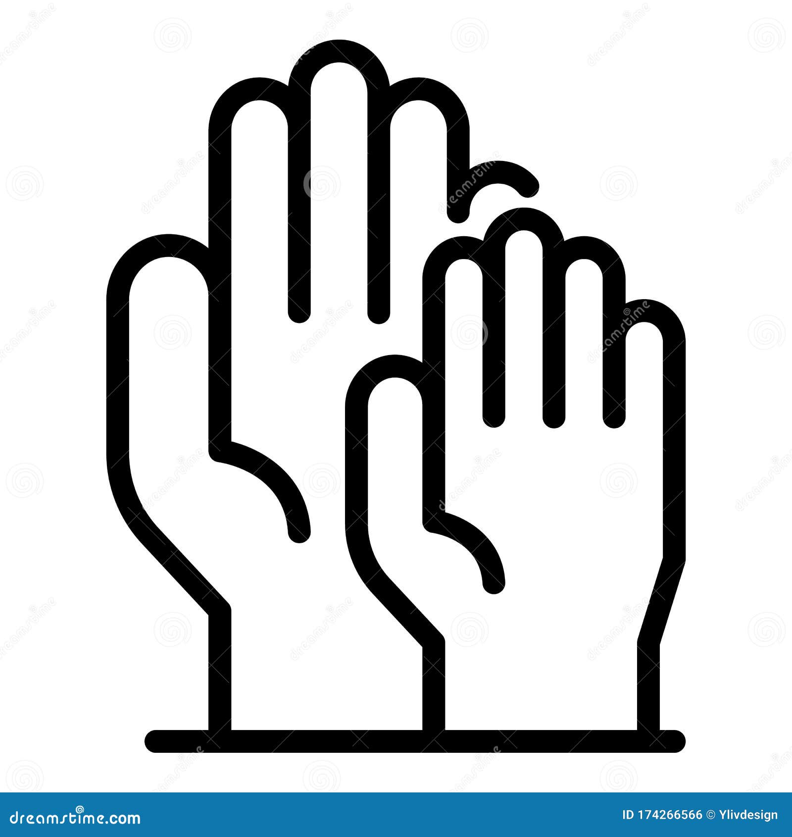 Winner Hands Icon, Outline Style Stock Vector - Illustration of ...