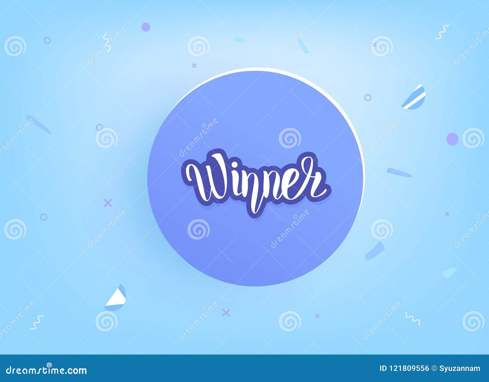 Winner Horizontal Card with Speech Bubble. Vector Illustration. Stock ...